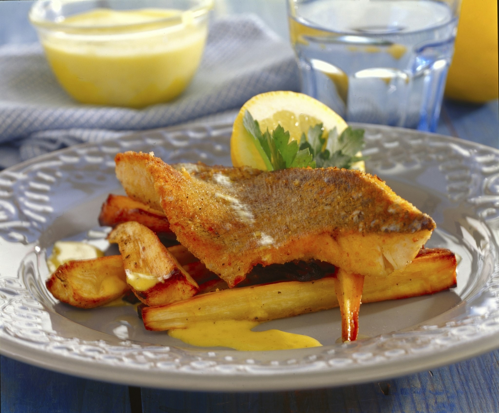 Abborre med ugnsbakad palsternacka och aioli