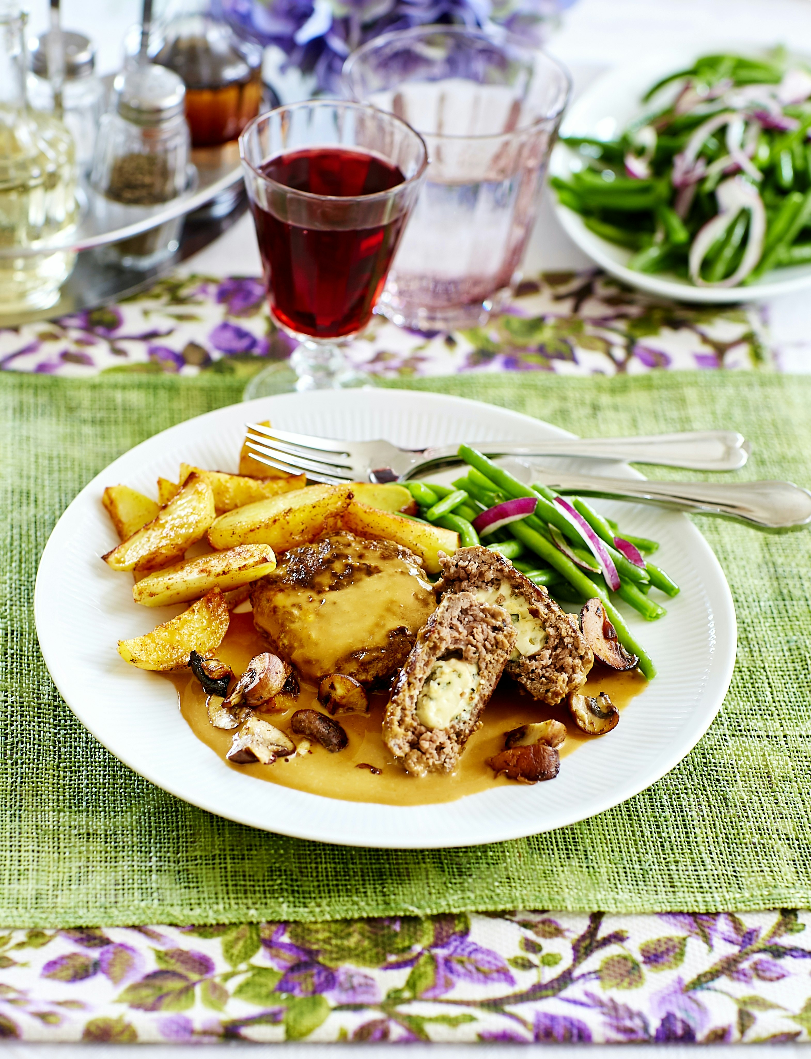 Pepparbiff med svampsås