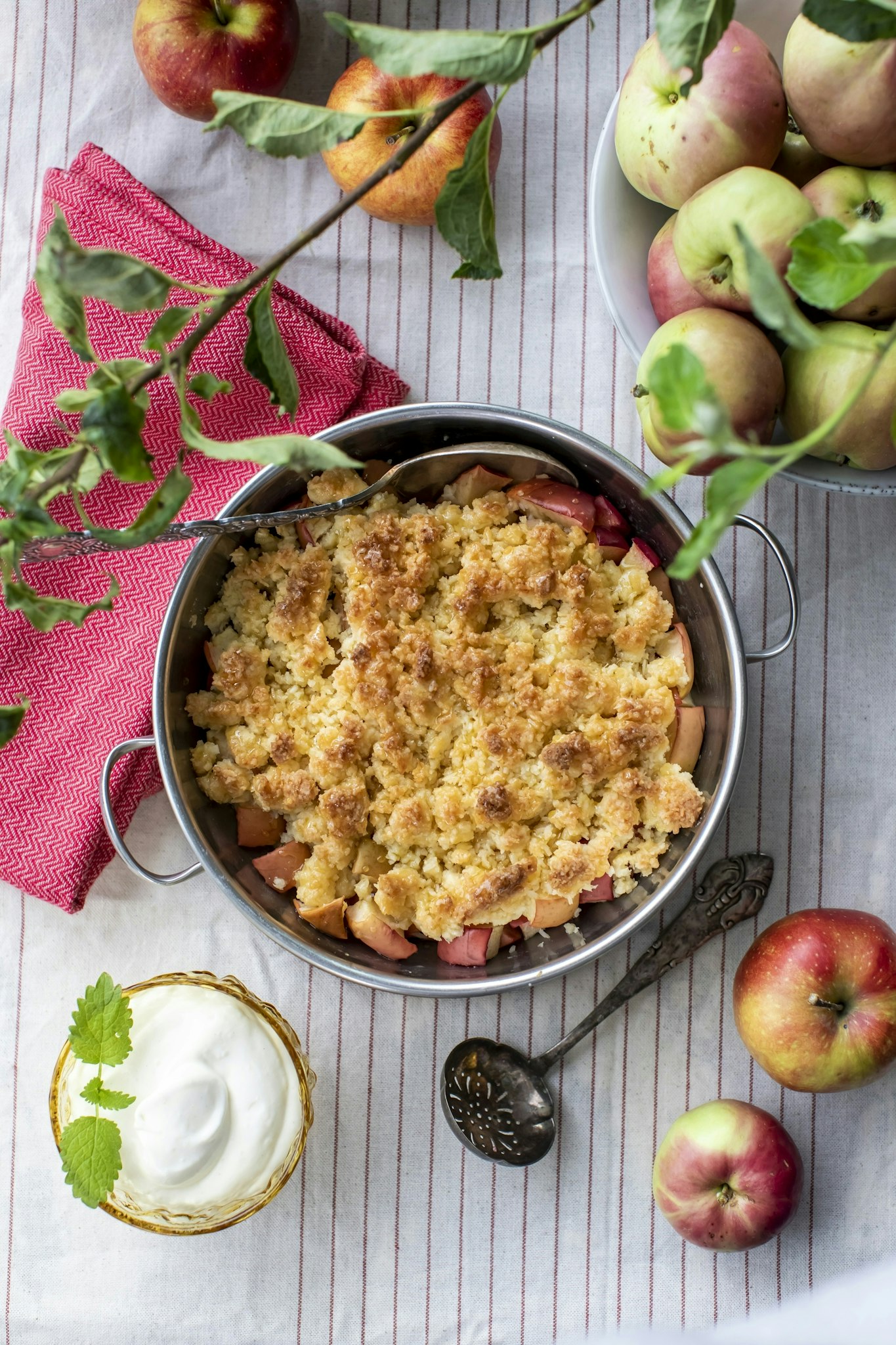 Äpplesmulpaj med kokos