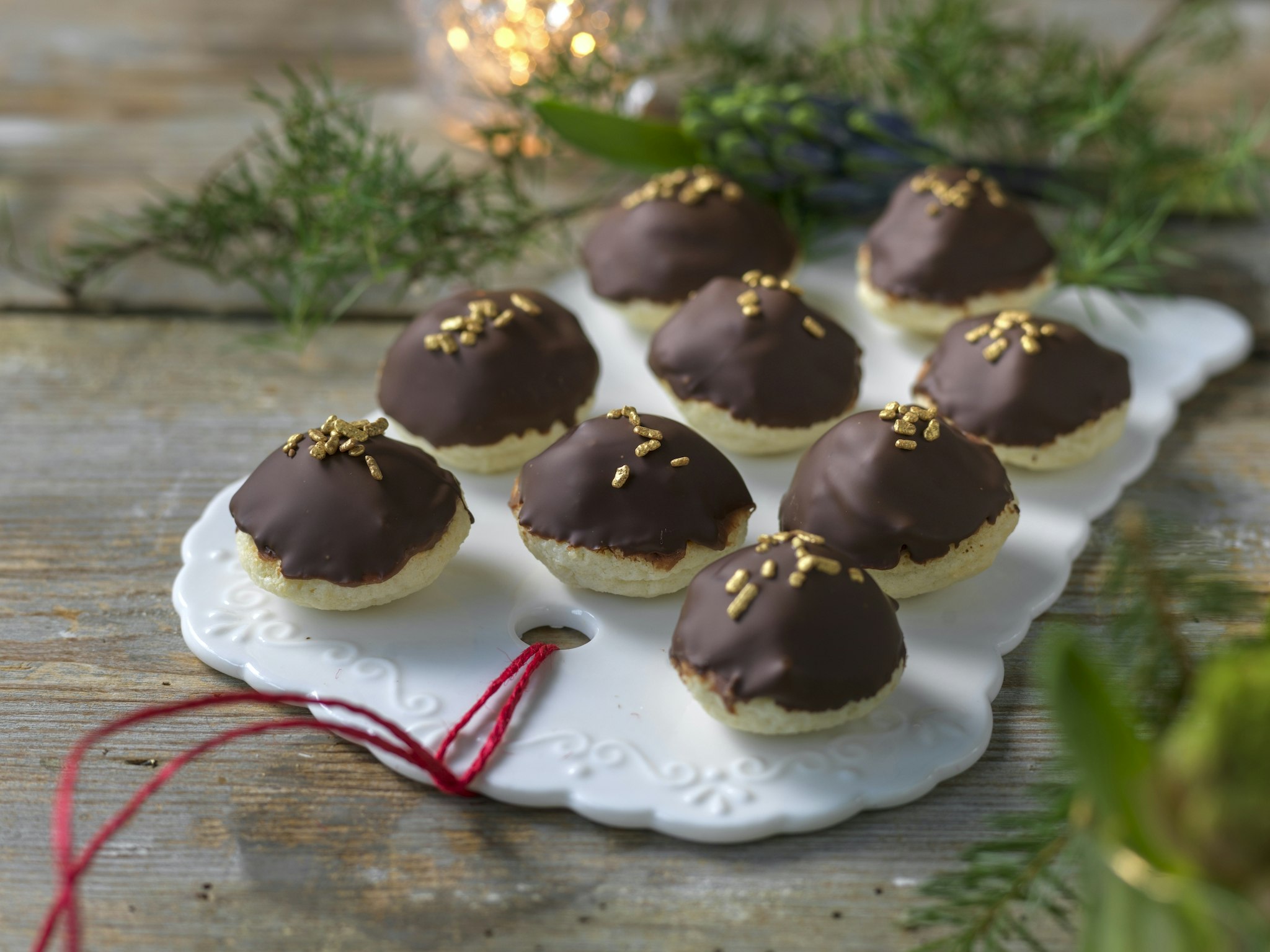 Biskvier med chokladtryffel