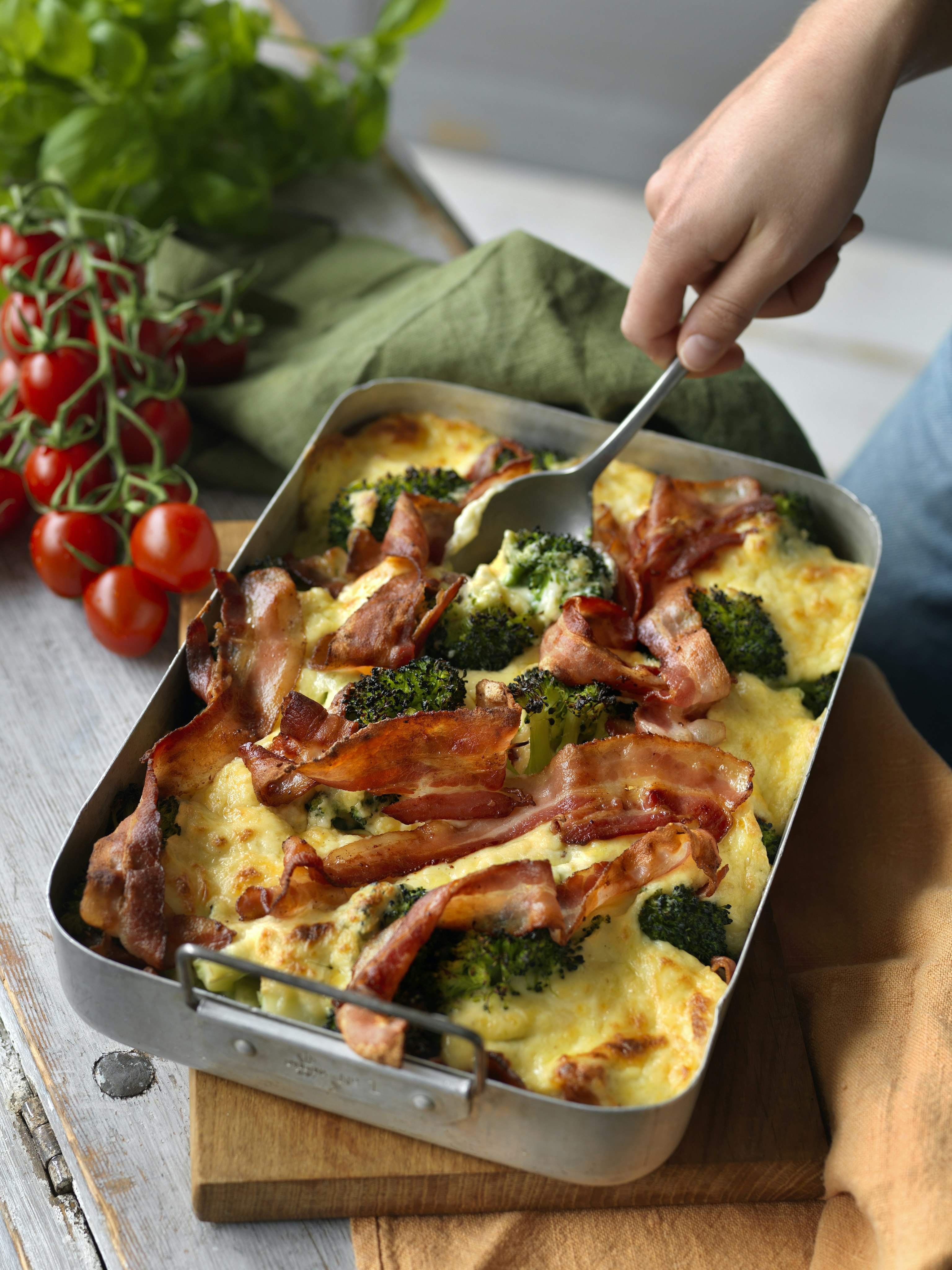 Kantarellpasta med bacon