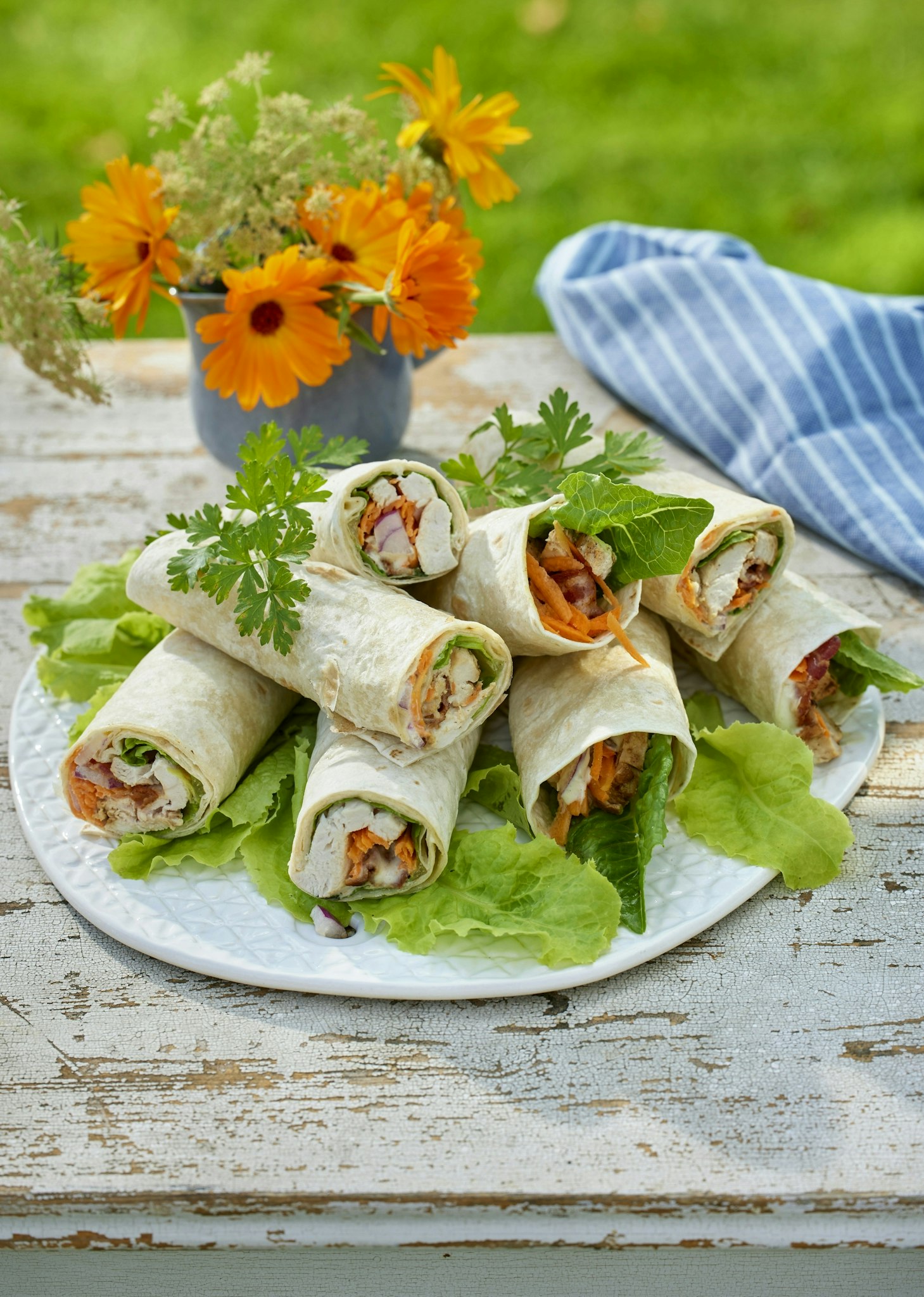 Caesarwraps med kyckling