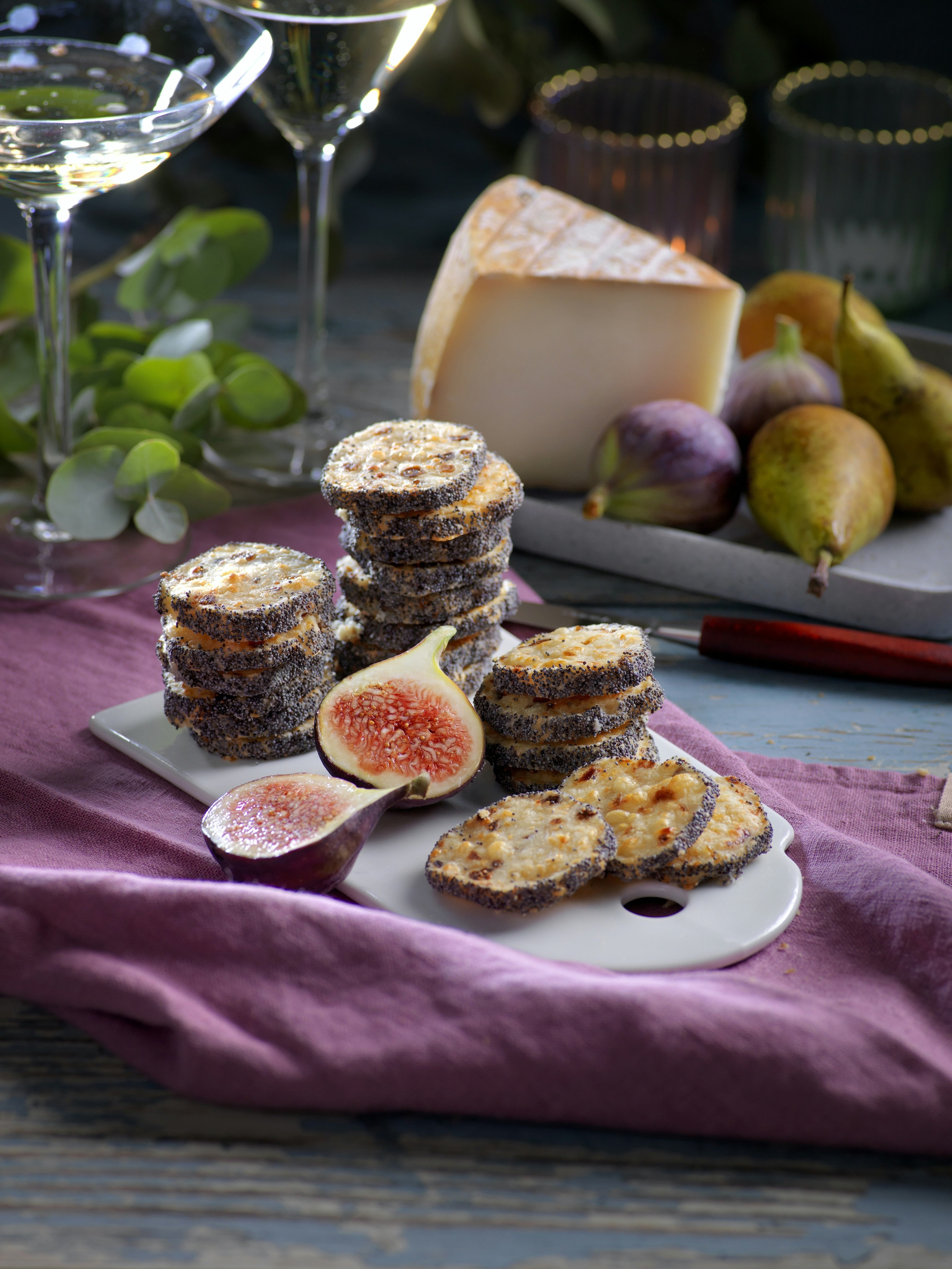 Bullkrans med bakad brieost och fikon