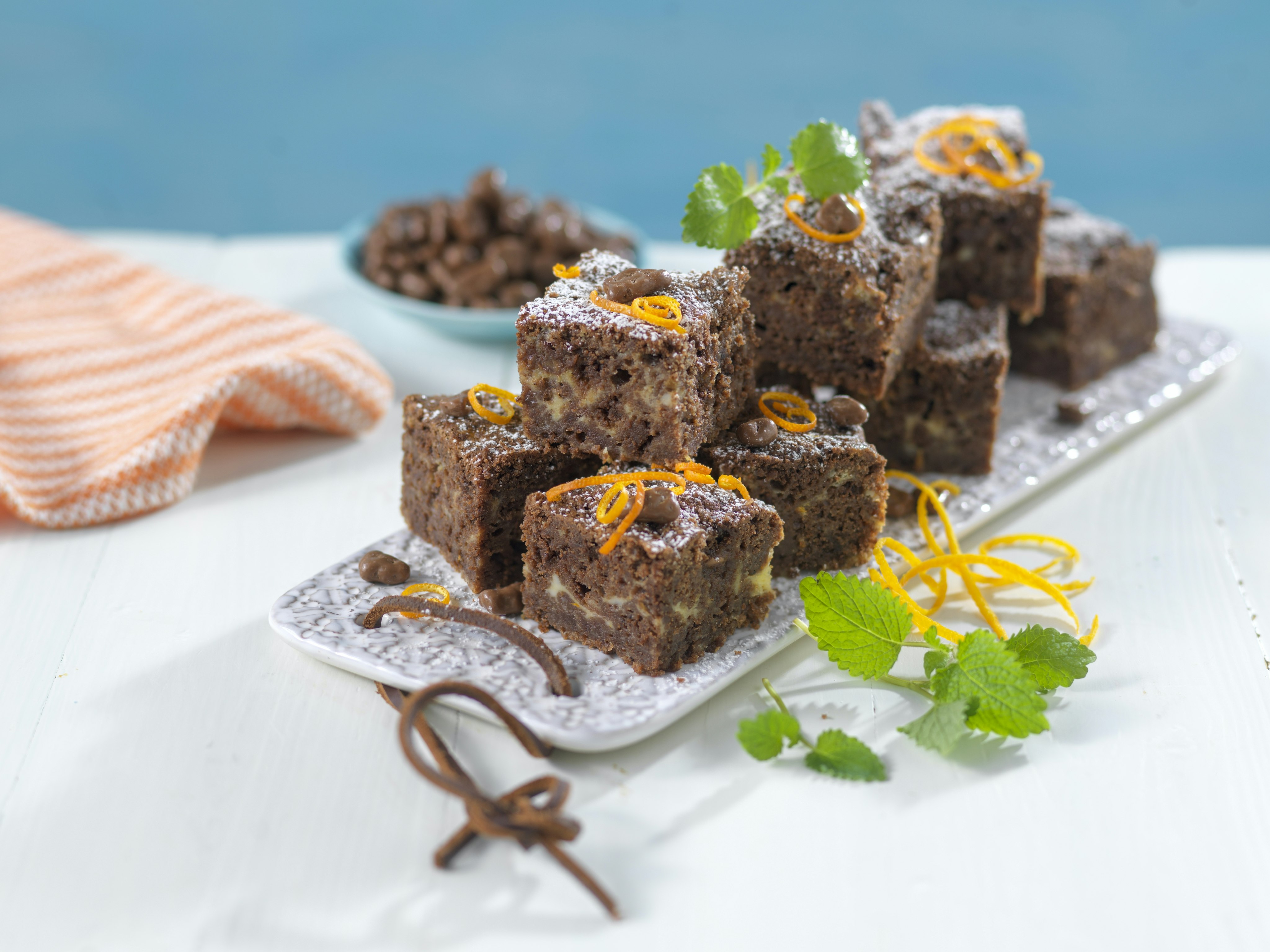 Chokladrutor med apelsinfyllning