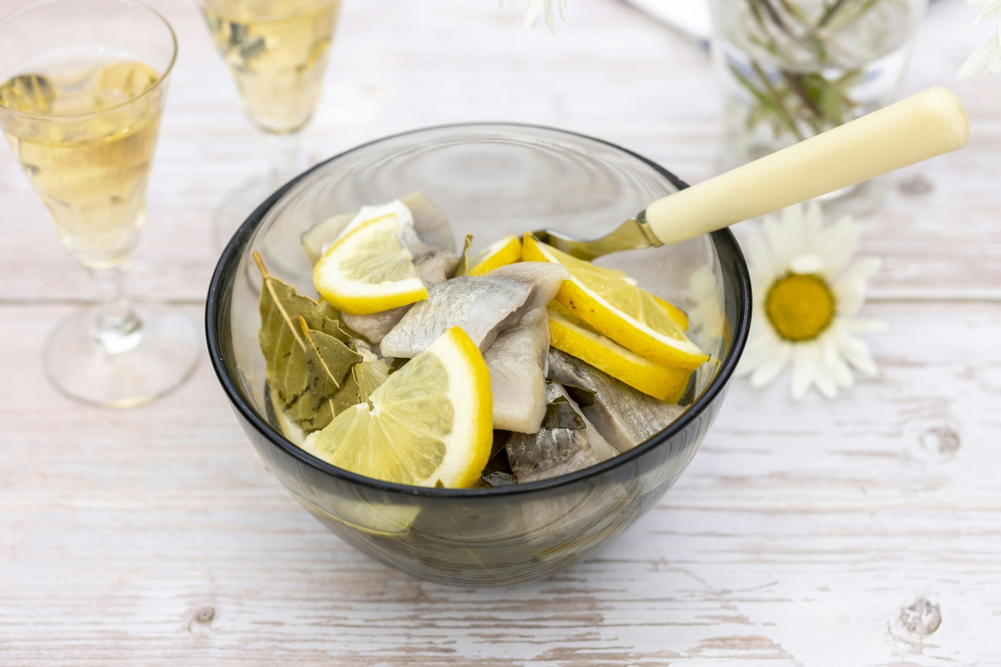 Citron- och limebladssill