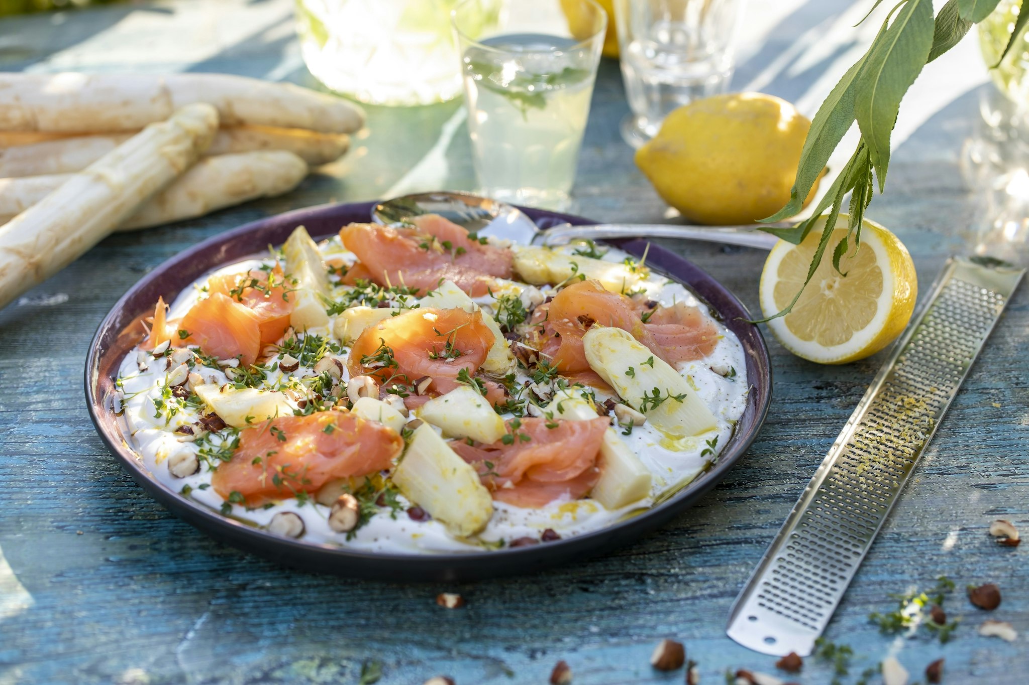 Citronmarinerad potatis med lax