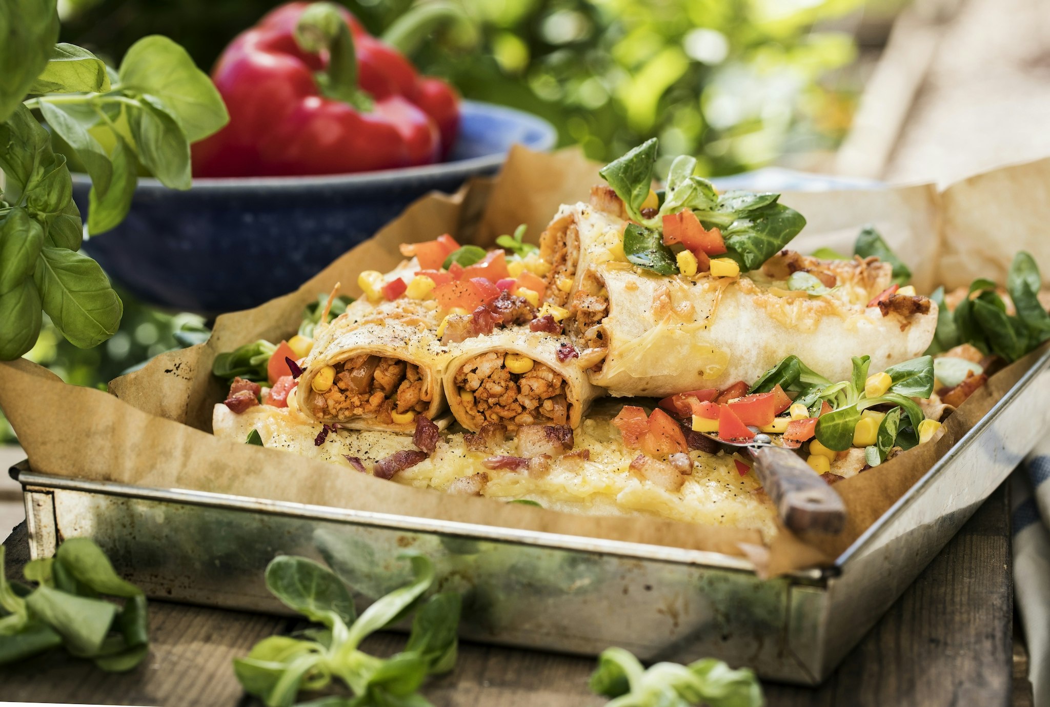 Piroger med ost och bacon