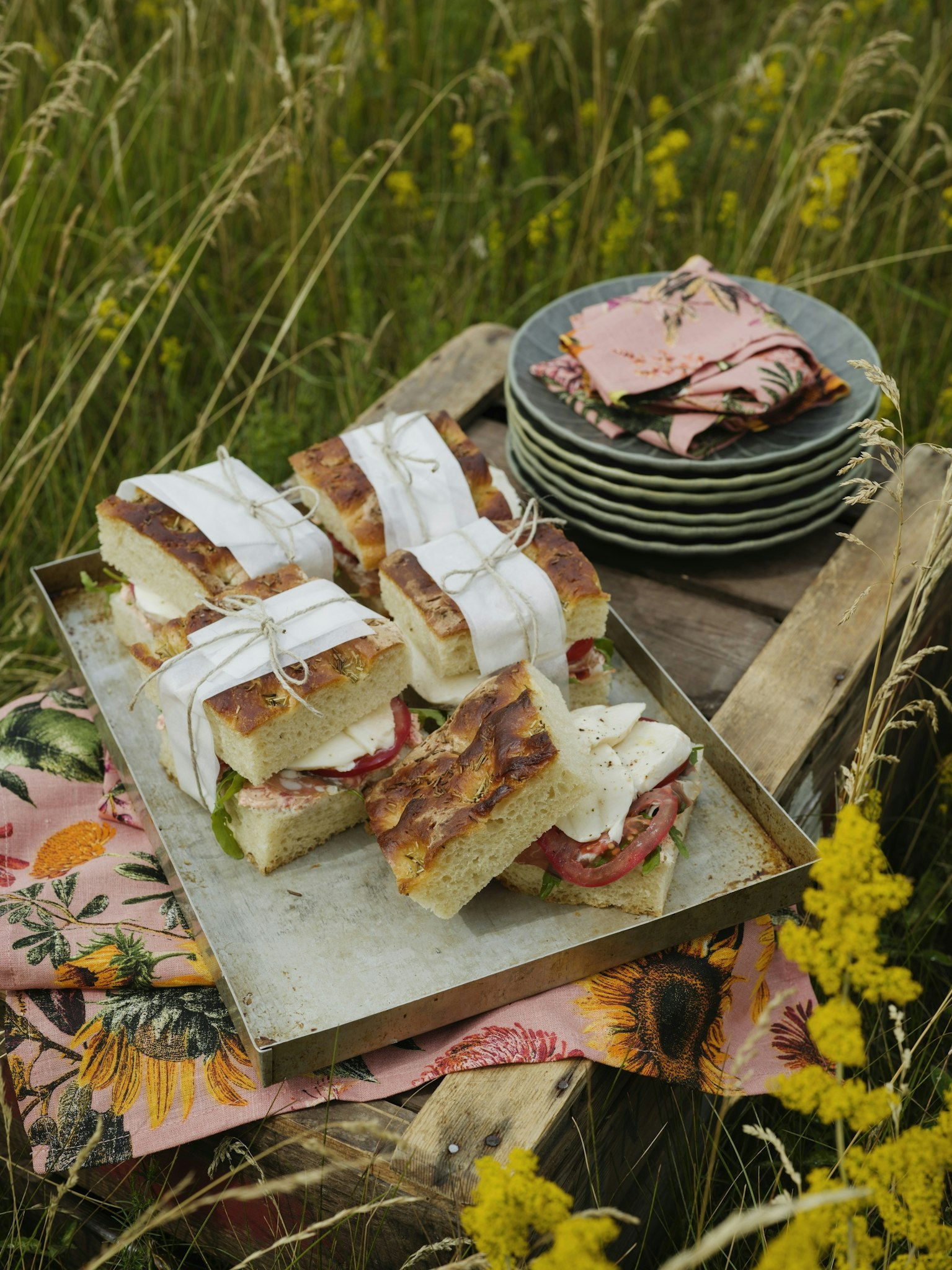 Focacciamackor med italiensk fyllning