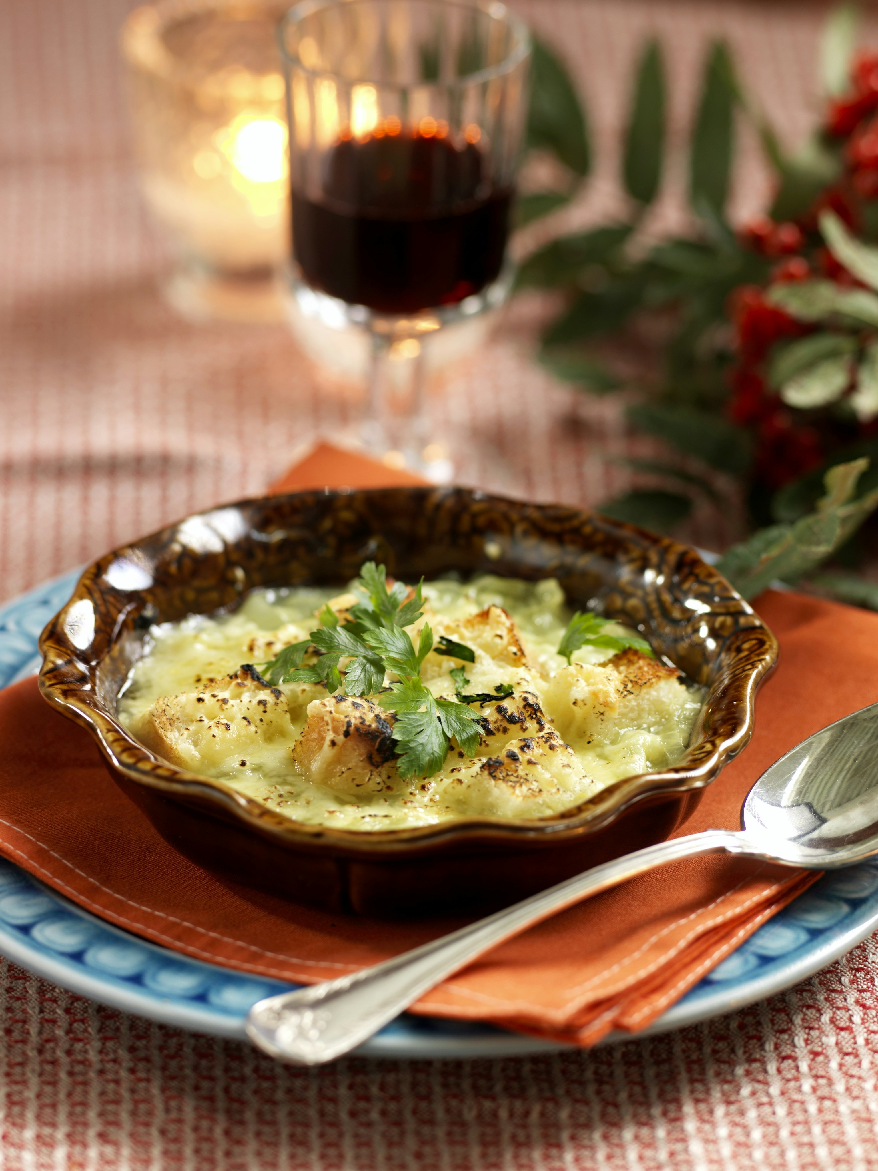 Potatis- och broccolisoppa