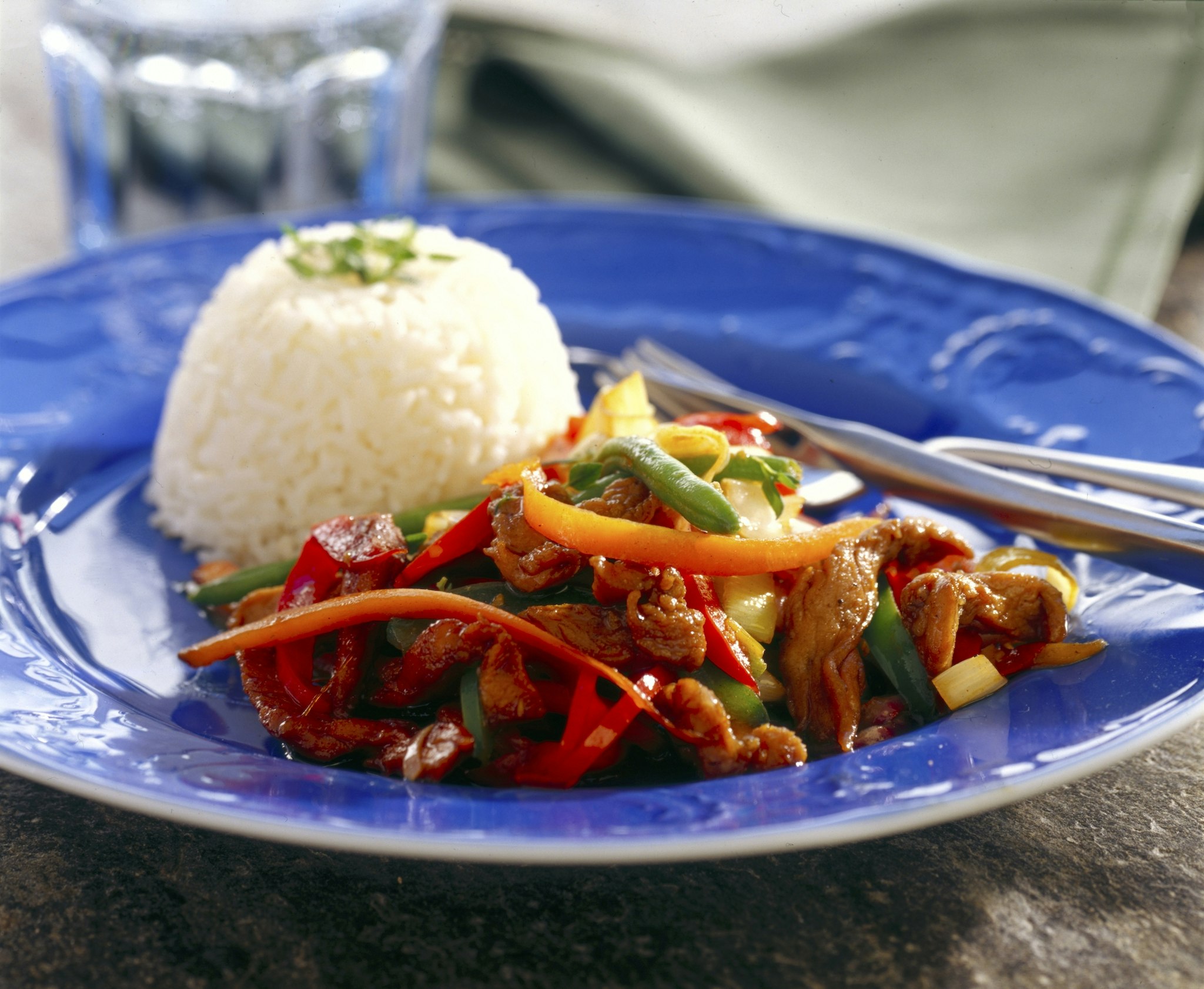 Wok med fläskfilé och grönsaker