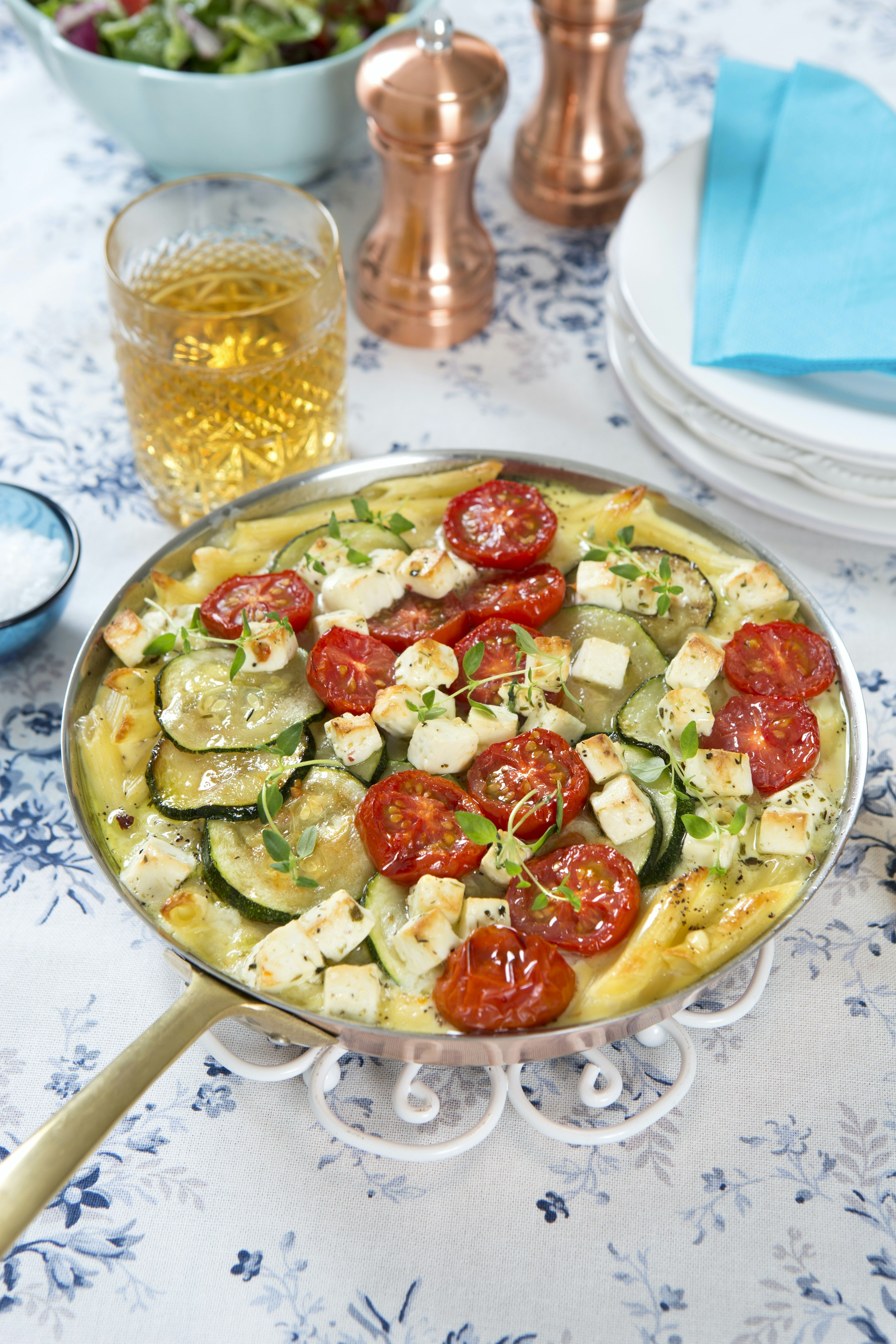 Krämig pasta med squash