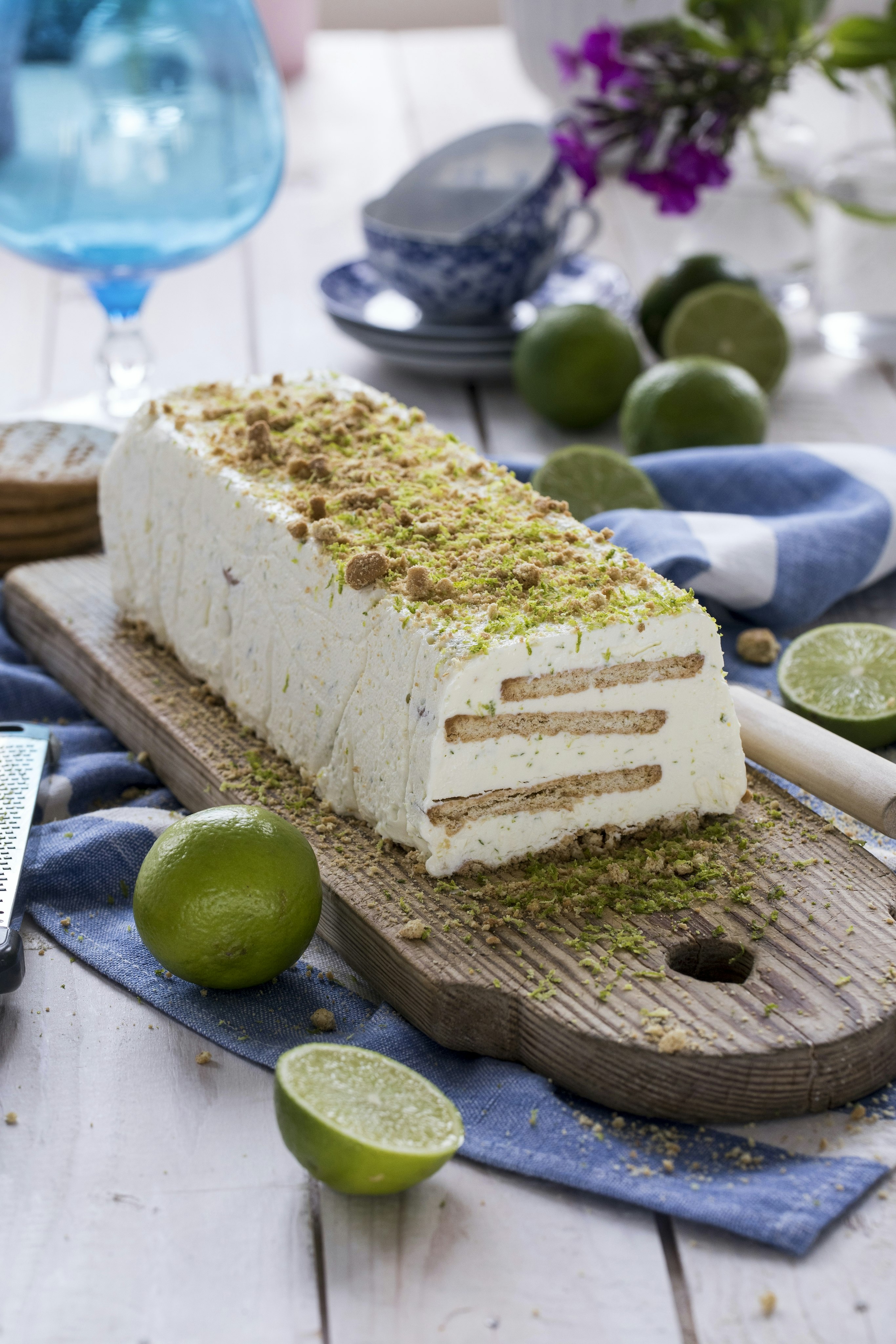 Fryst key lime-tårta
