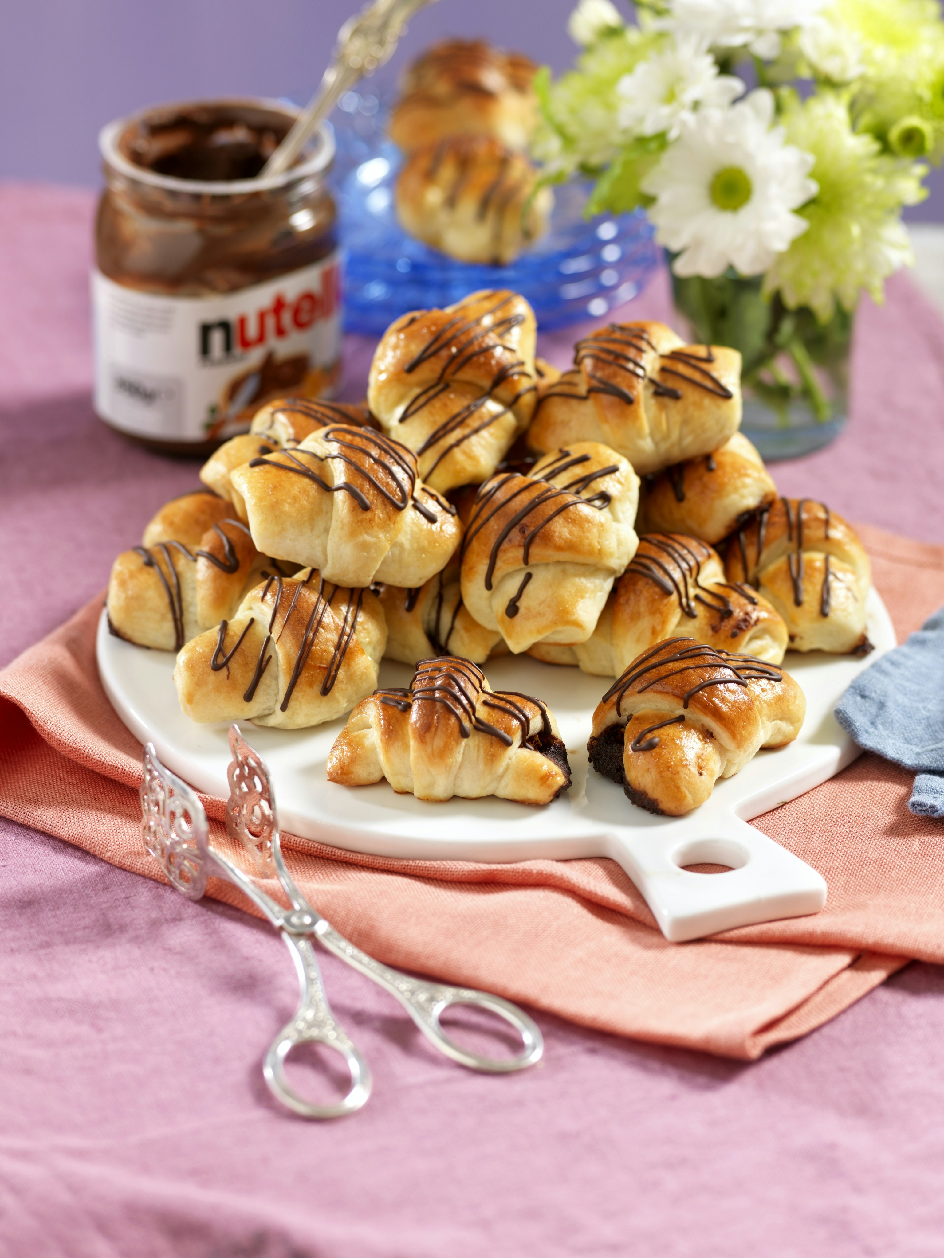 Gifflar med päron och nutella