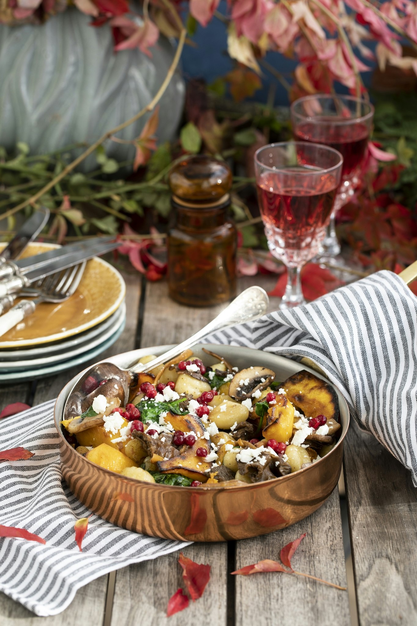 Gnocchi med höstsvamp och pumpa