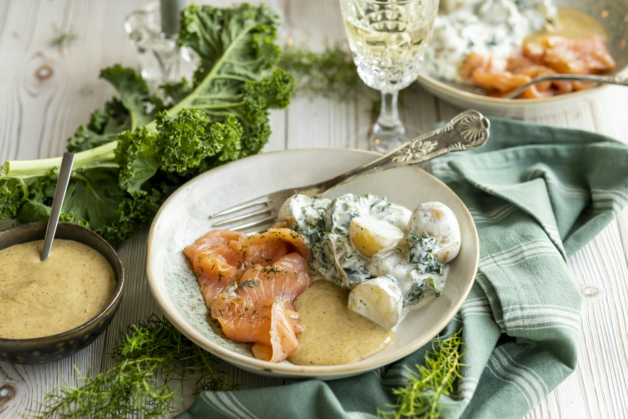 Gravad lax med dillstuvad potatis