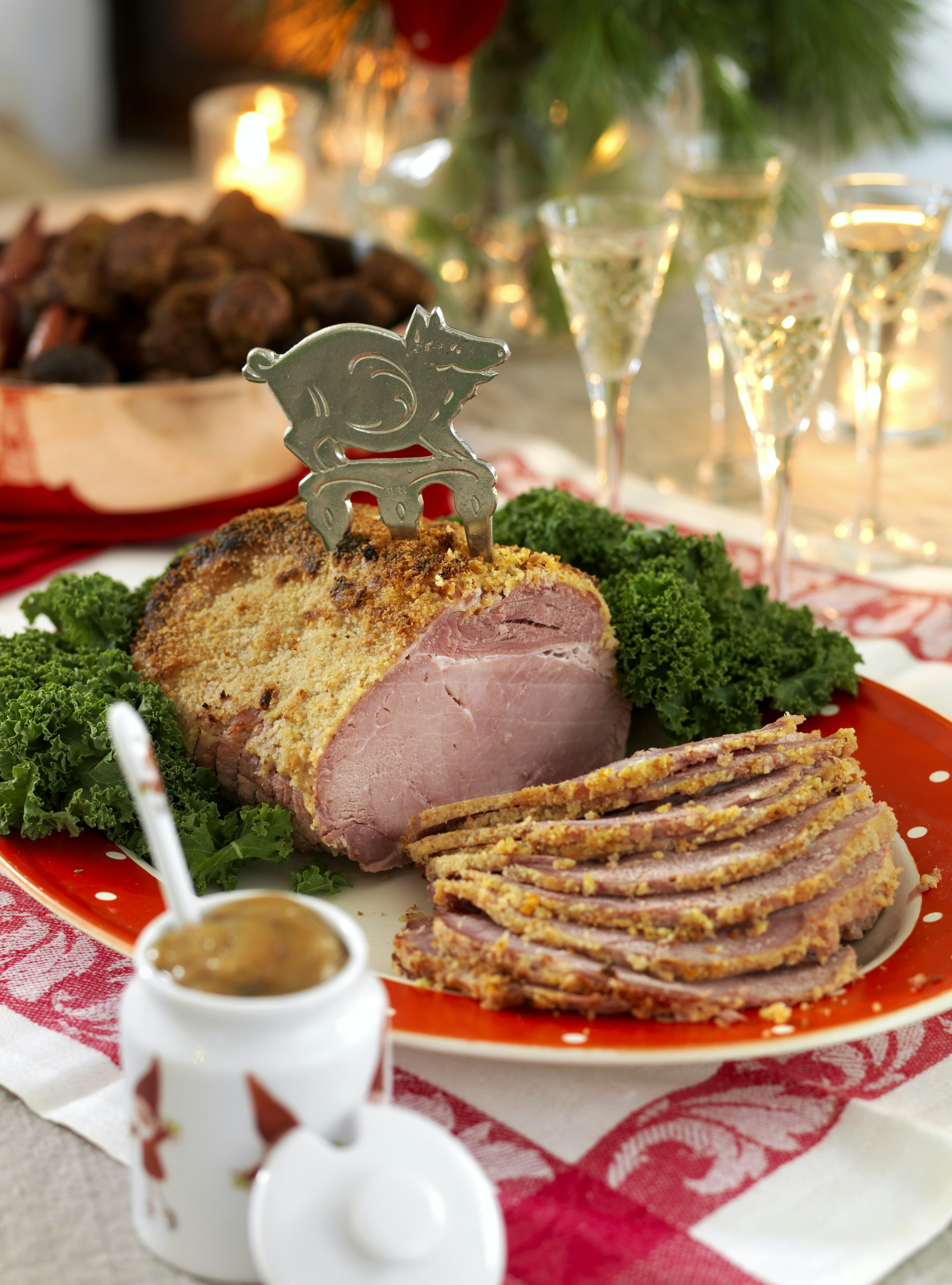 Griljerad julskinka med apelsinzest