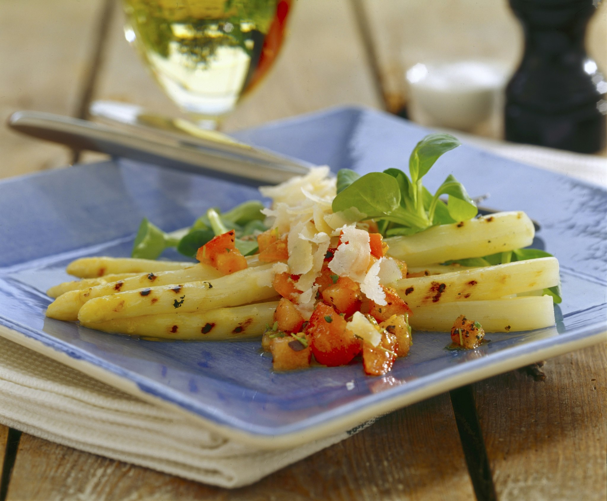 Grillad sparris med parmesan