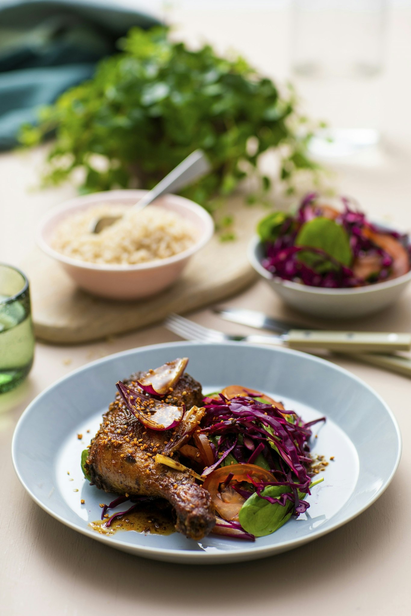 Citronkyckling med syrlig dressing