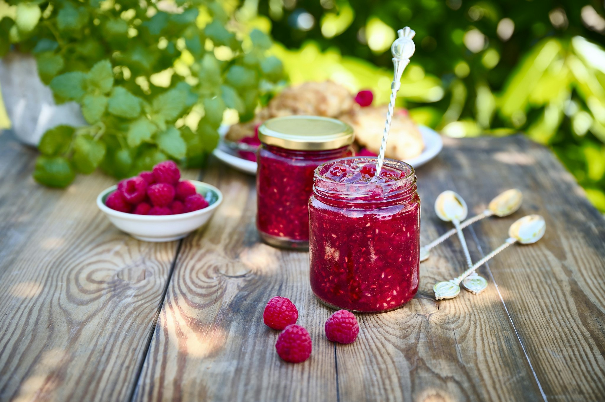 Hallonsylt med smak av citron