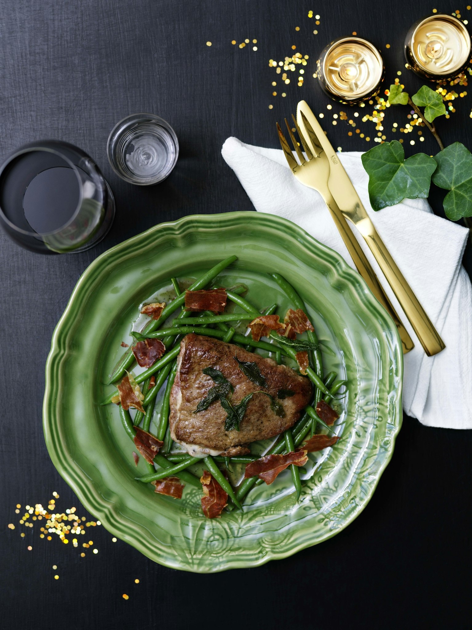 Kalvschnitzel med gorgonzola