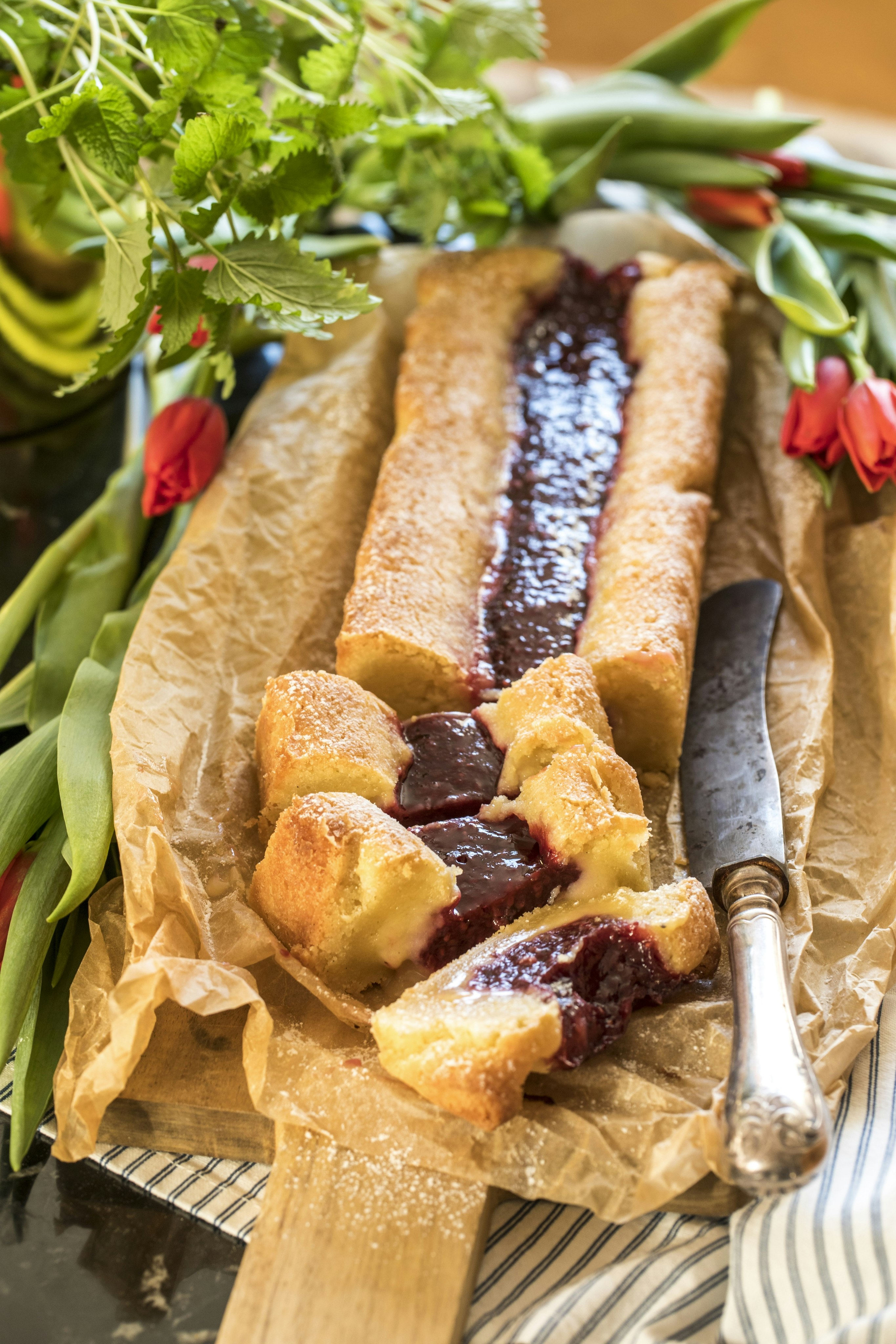 Kladdig hallongrotta