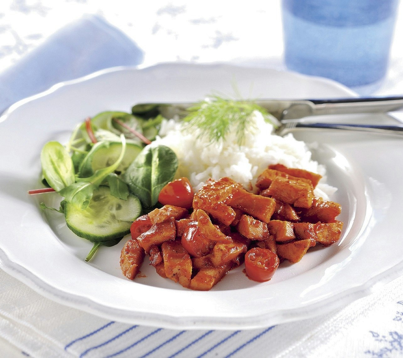 Korv Stroganoff med tomat