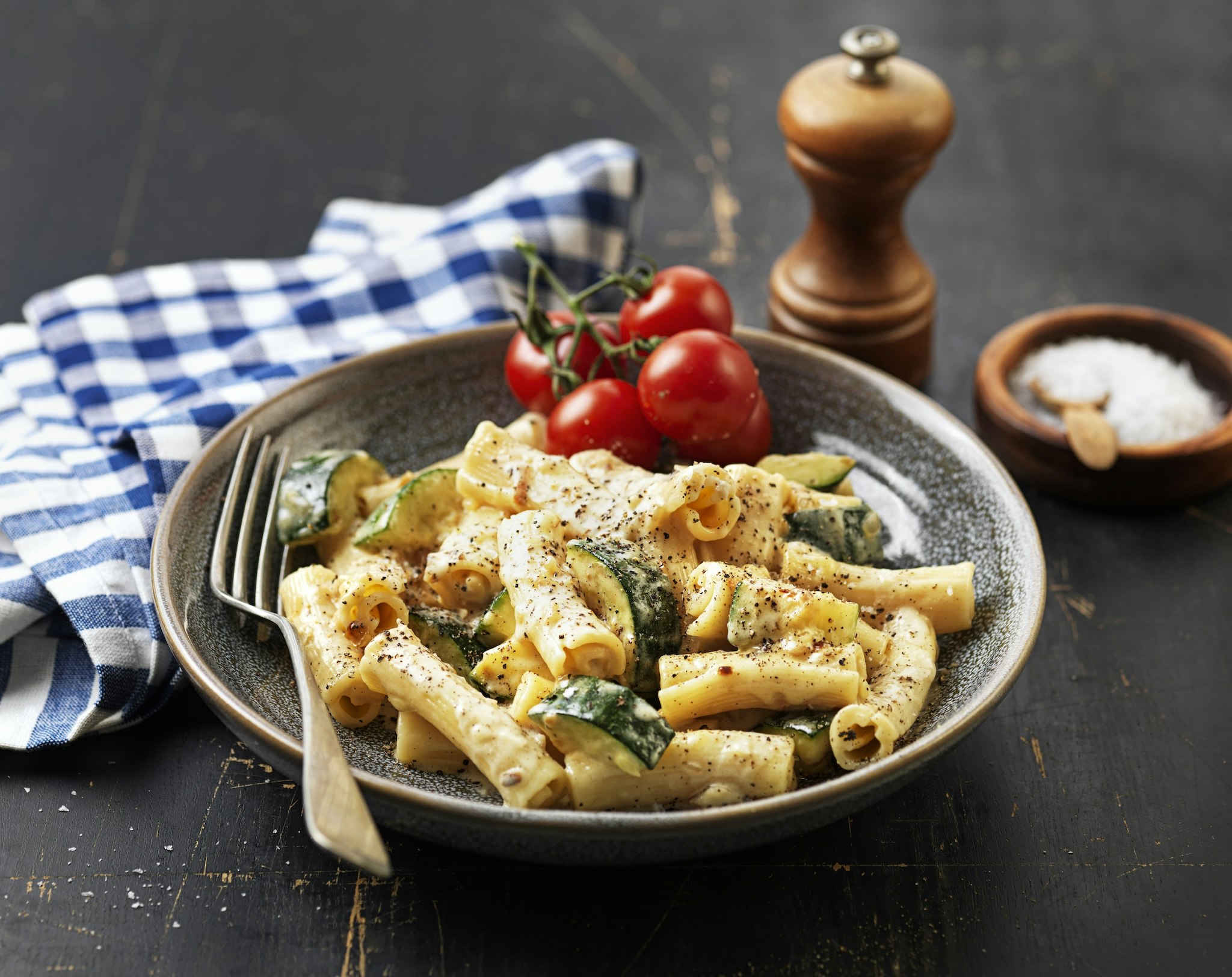 Krämig pasta med squash