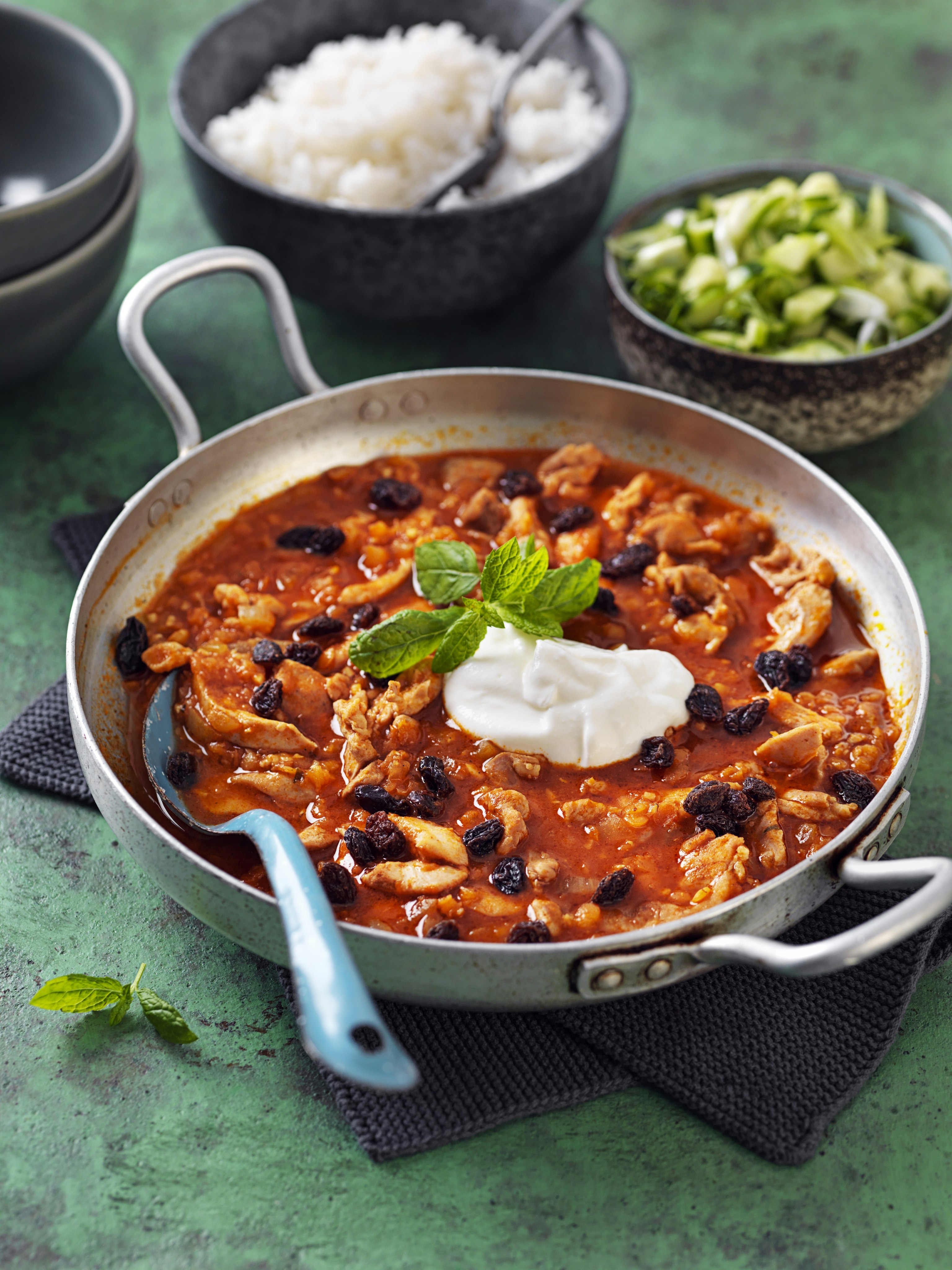 Kryddig kycklinggryta med linser