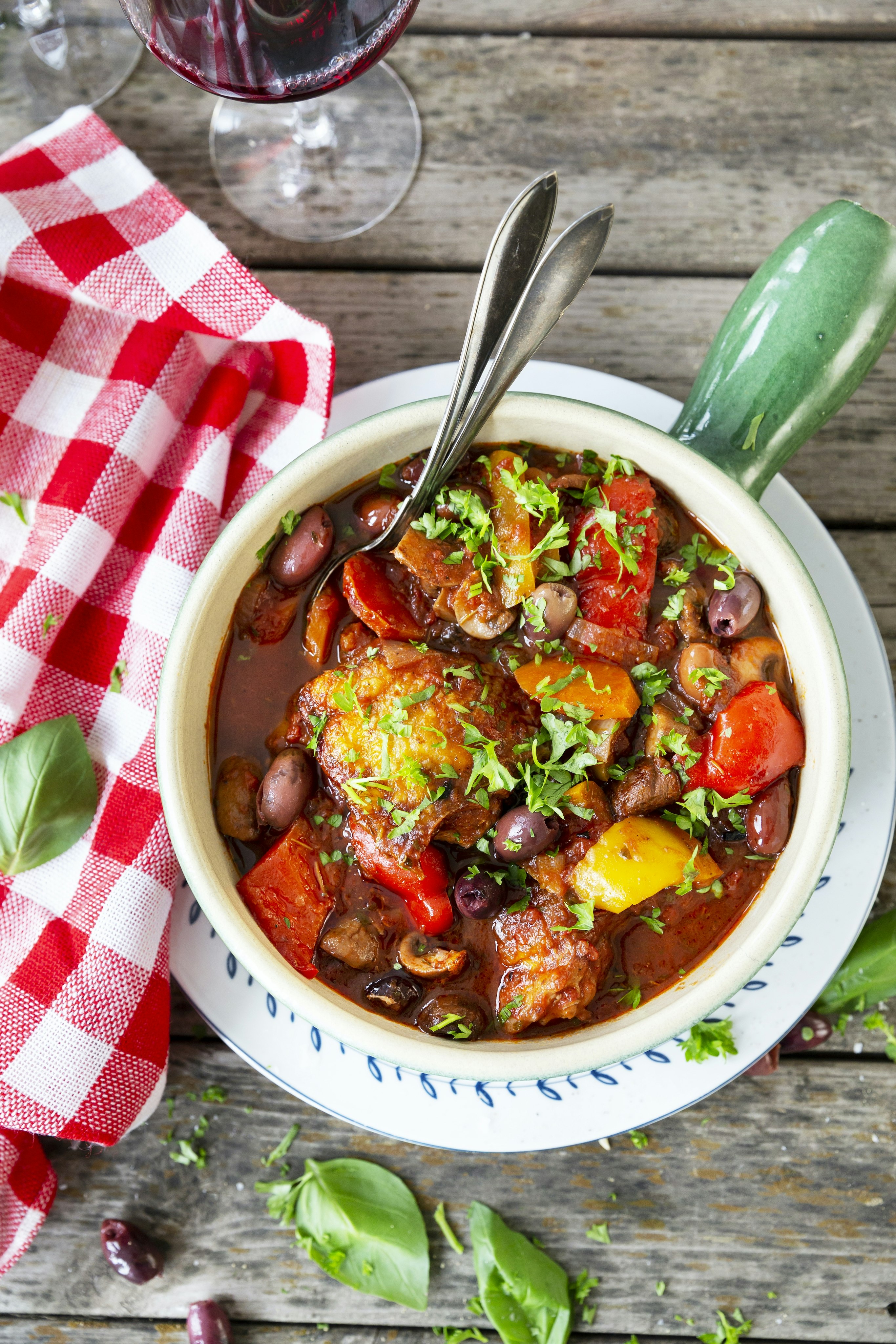 Kyckling Cacciatore – italiensk kycklinggryta