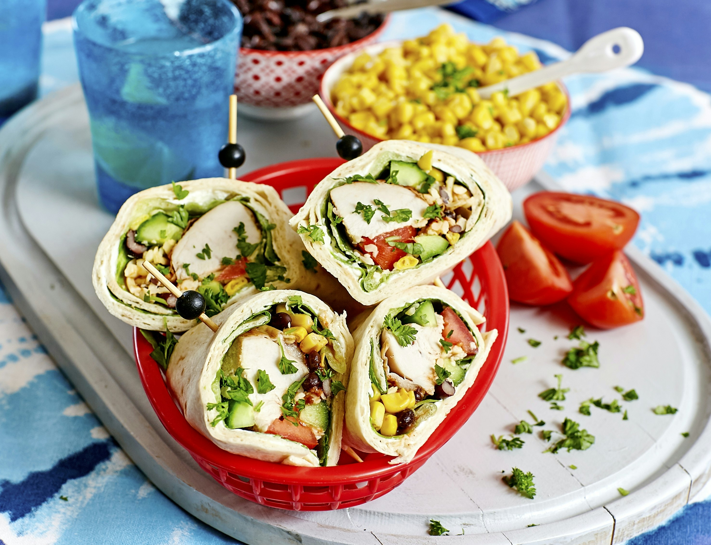 Wrap med kyckling till picknicken