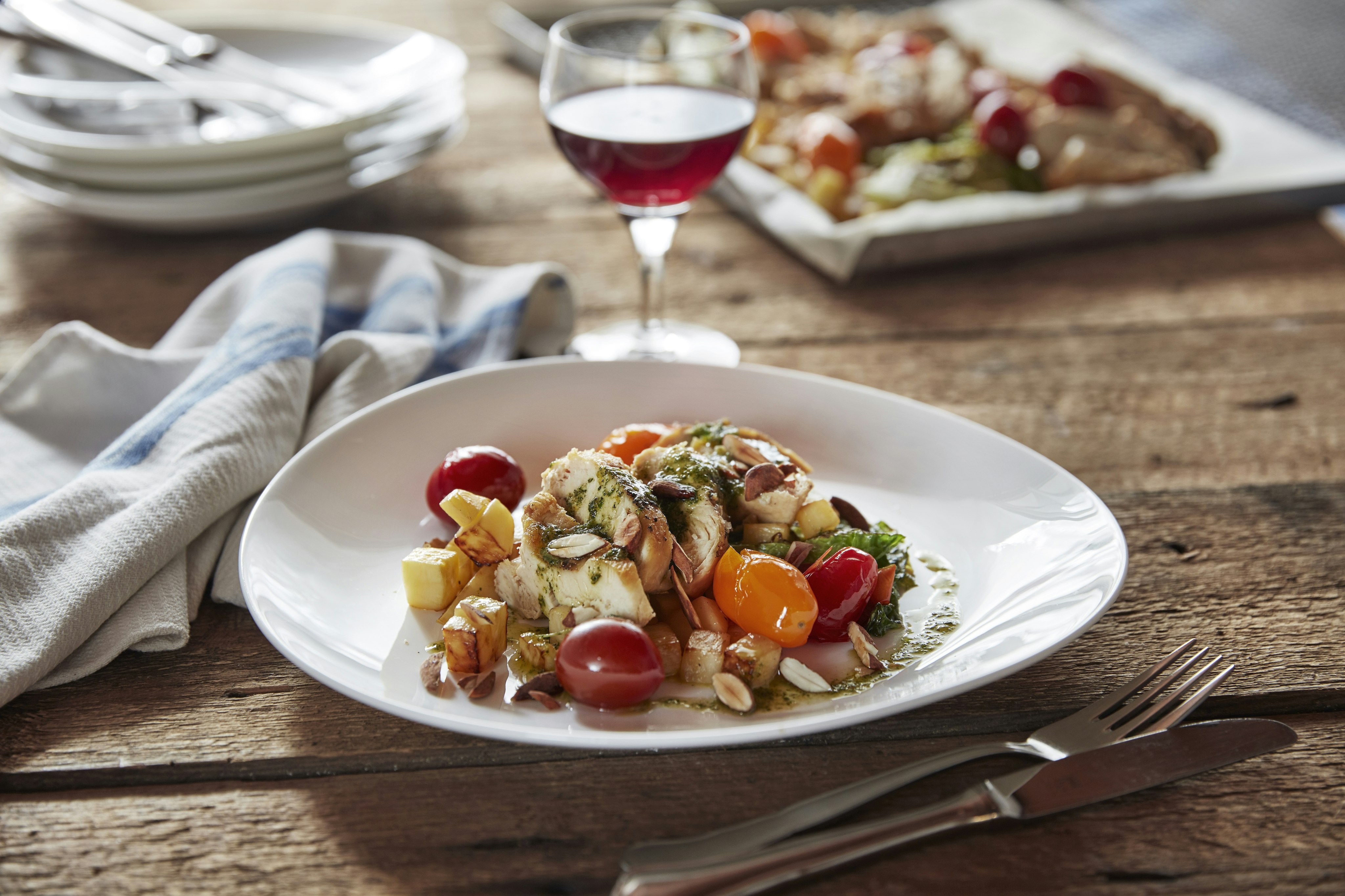 Kycklingfiléer med rostad mandel