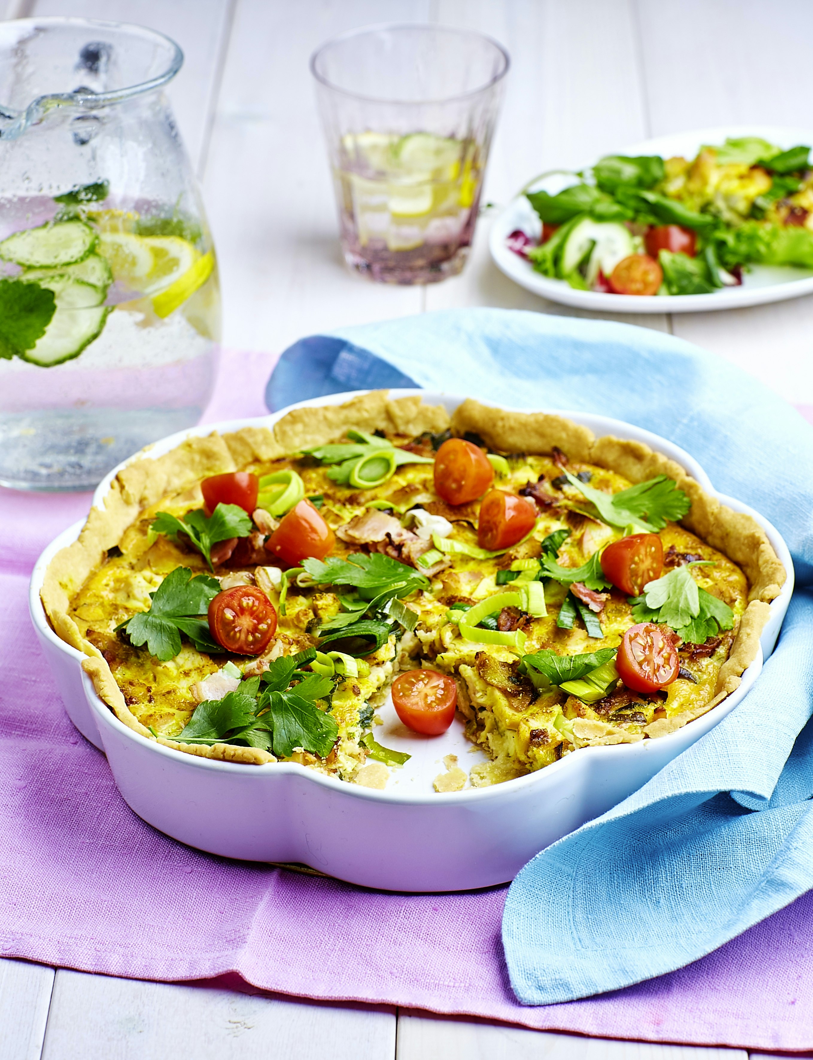 Kycklingpaj med fetaost och bacon