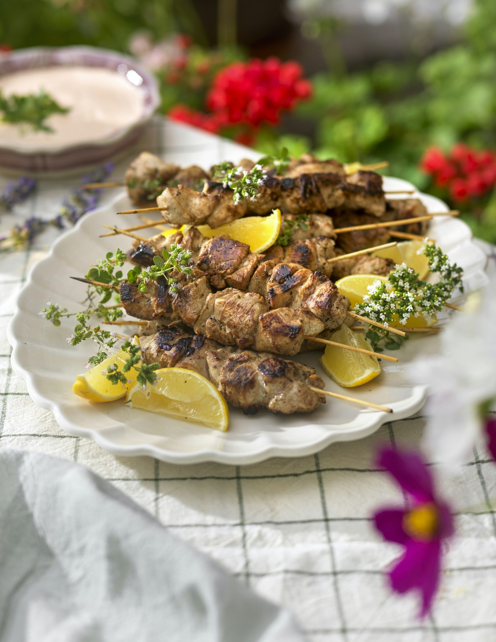 Kycklingspett med citron