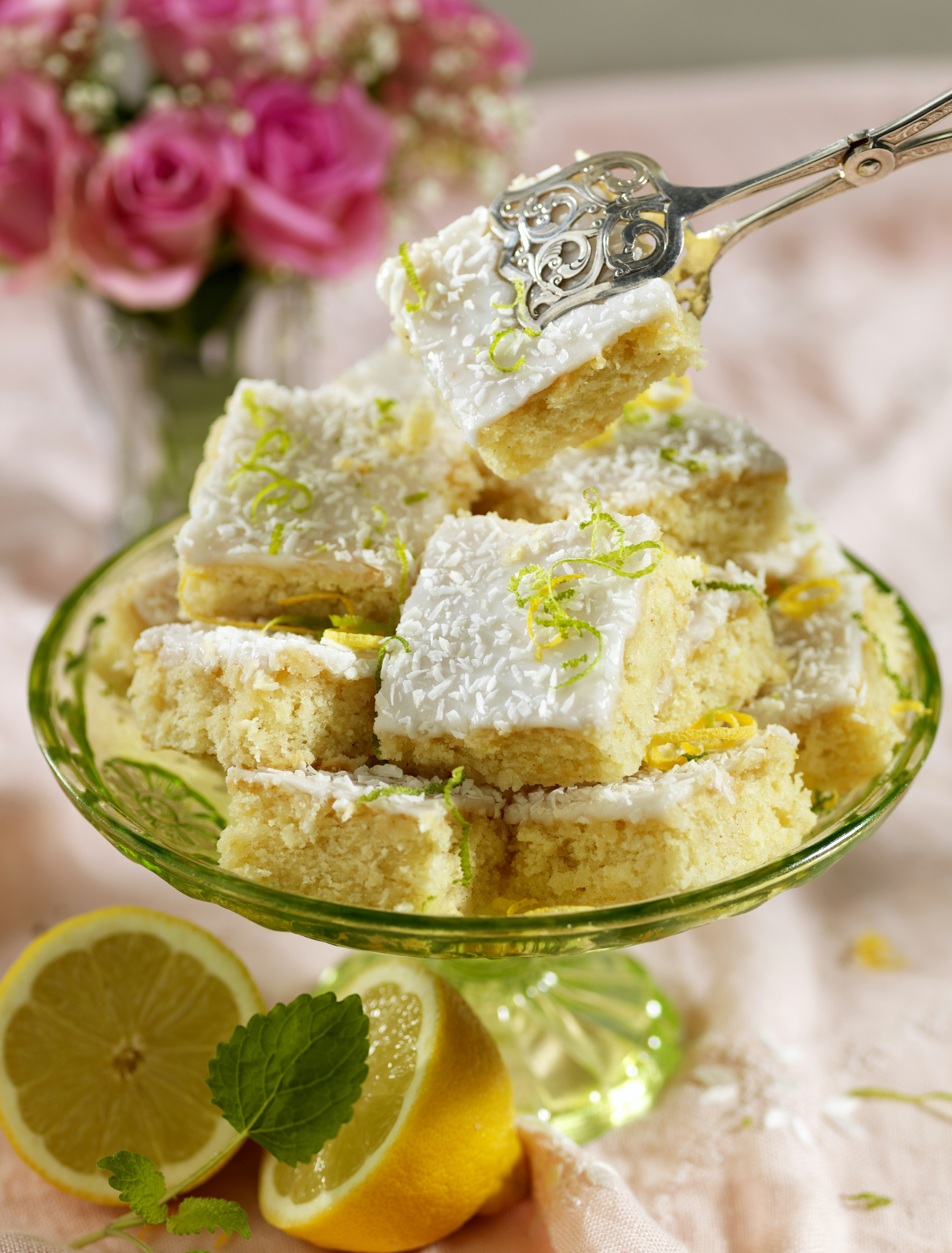 Långpannerutor med citron och lime