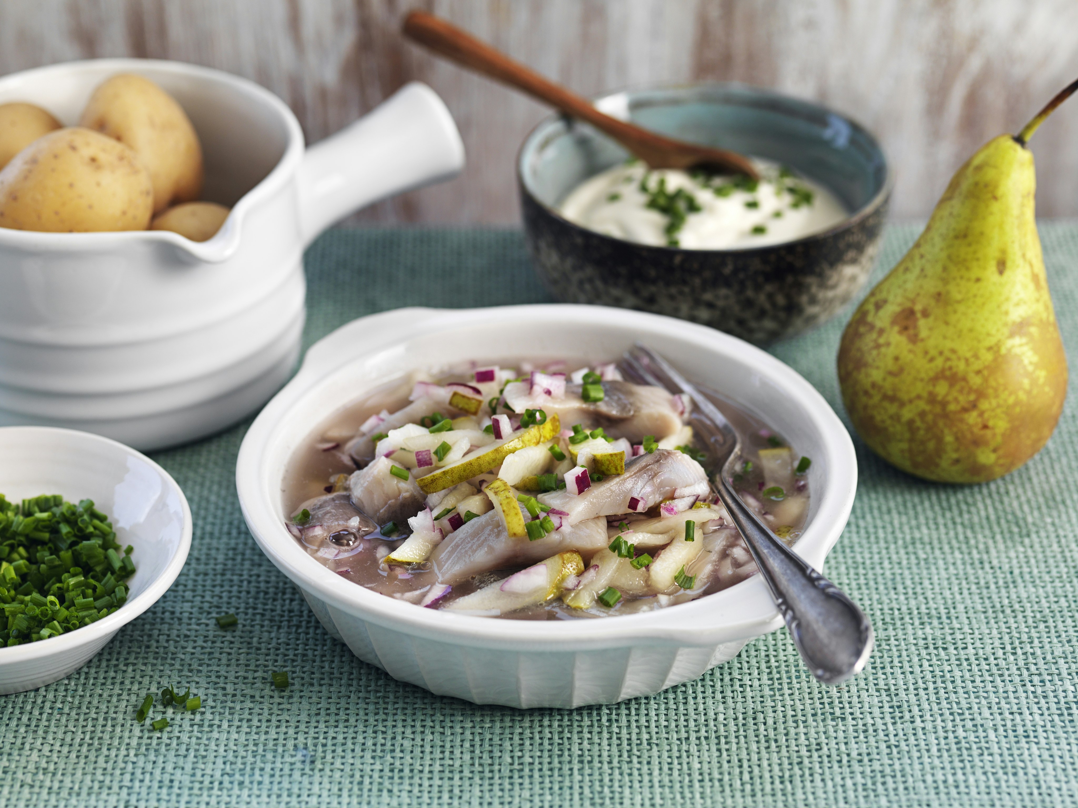 Lättfixad inlagd sill med päron