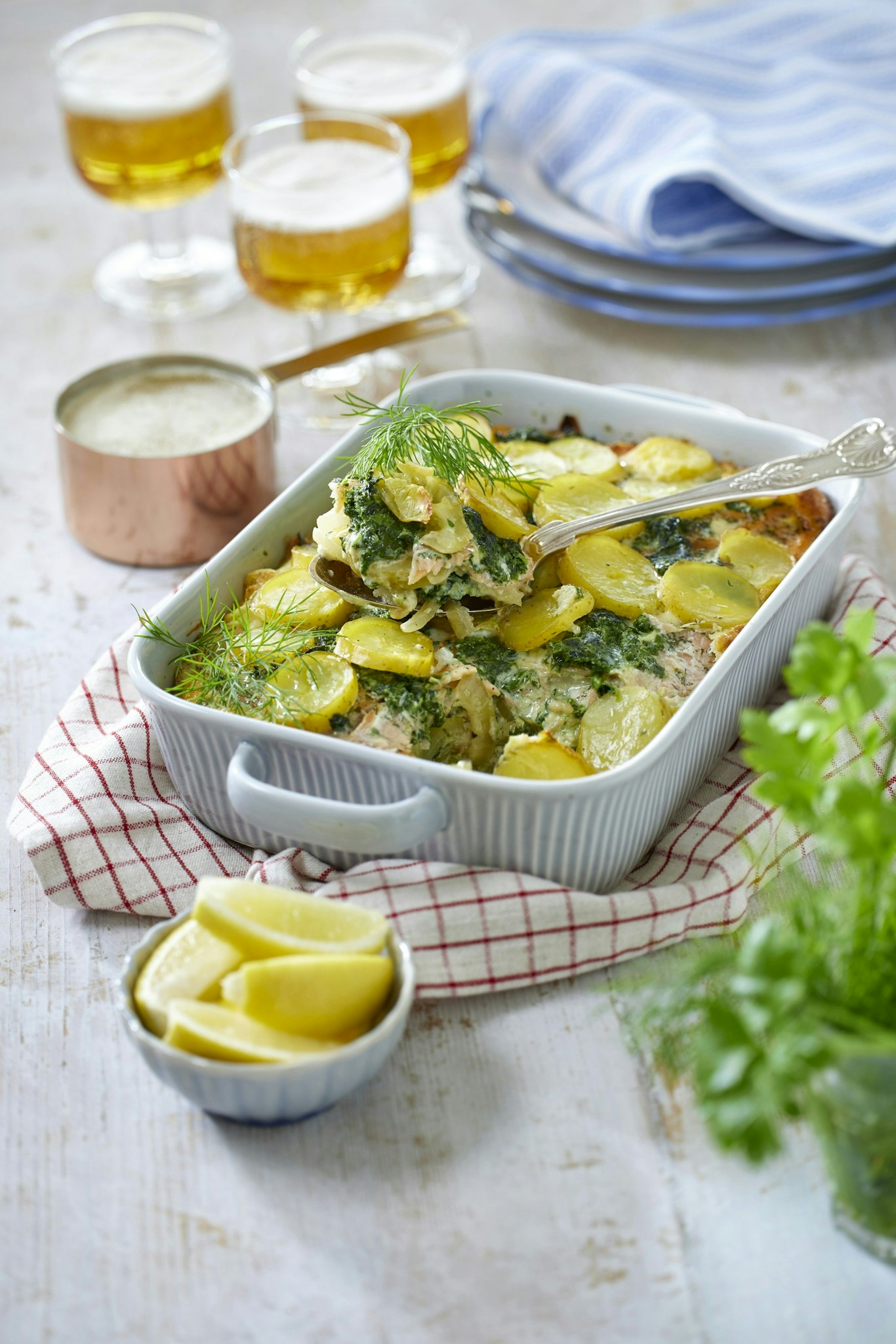 Lättlagad laxpudding