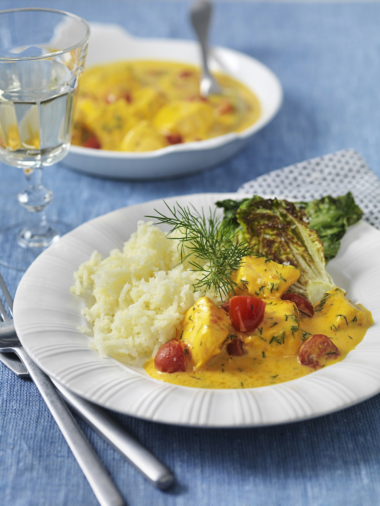 Laxfilé i saffranssås