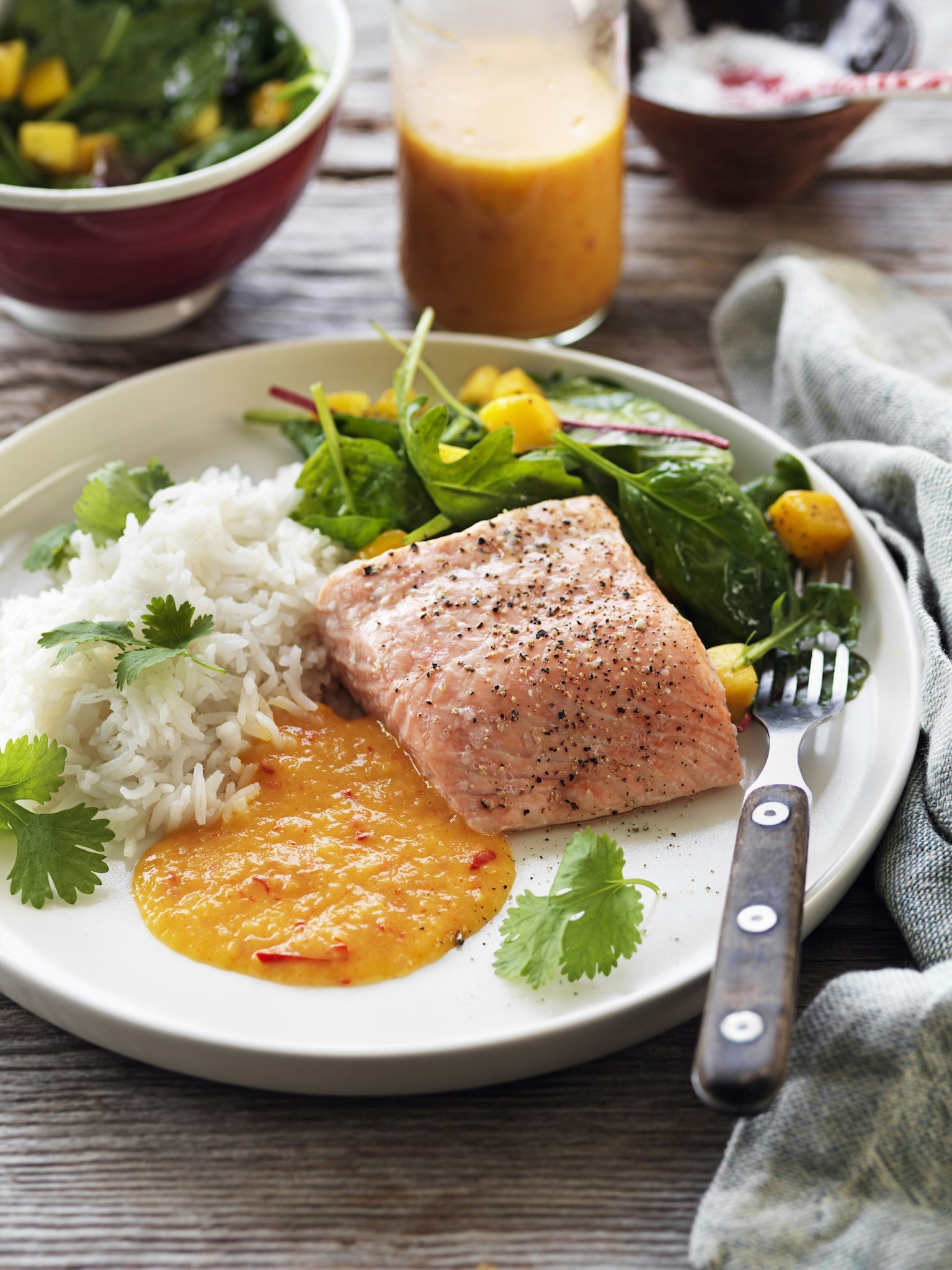 Laxfilé med mangoketchup
