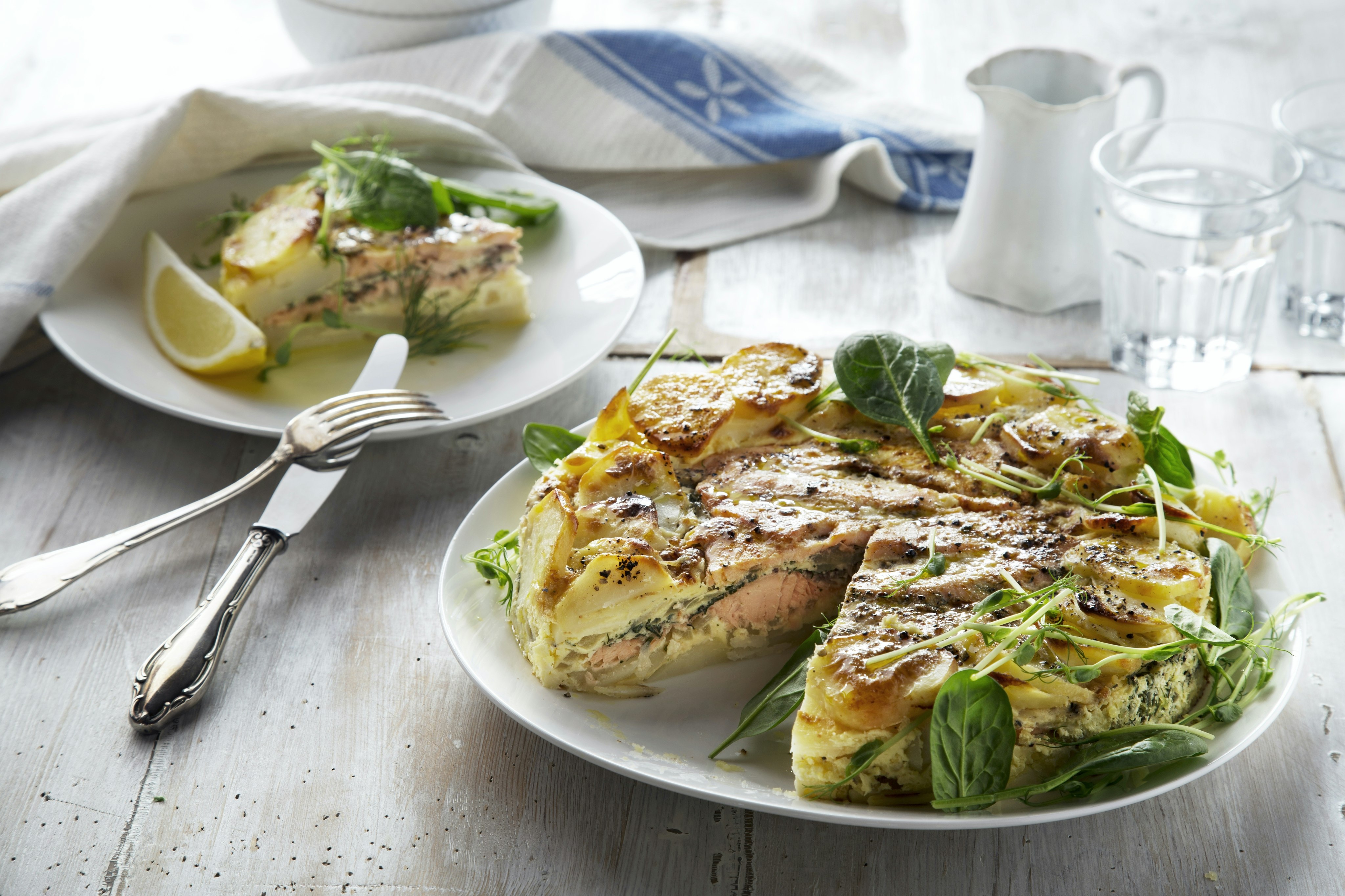 Enkel laxpudding med skirat smör