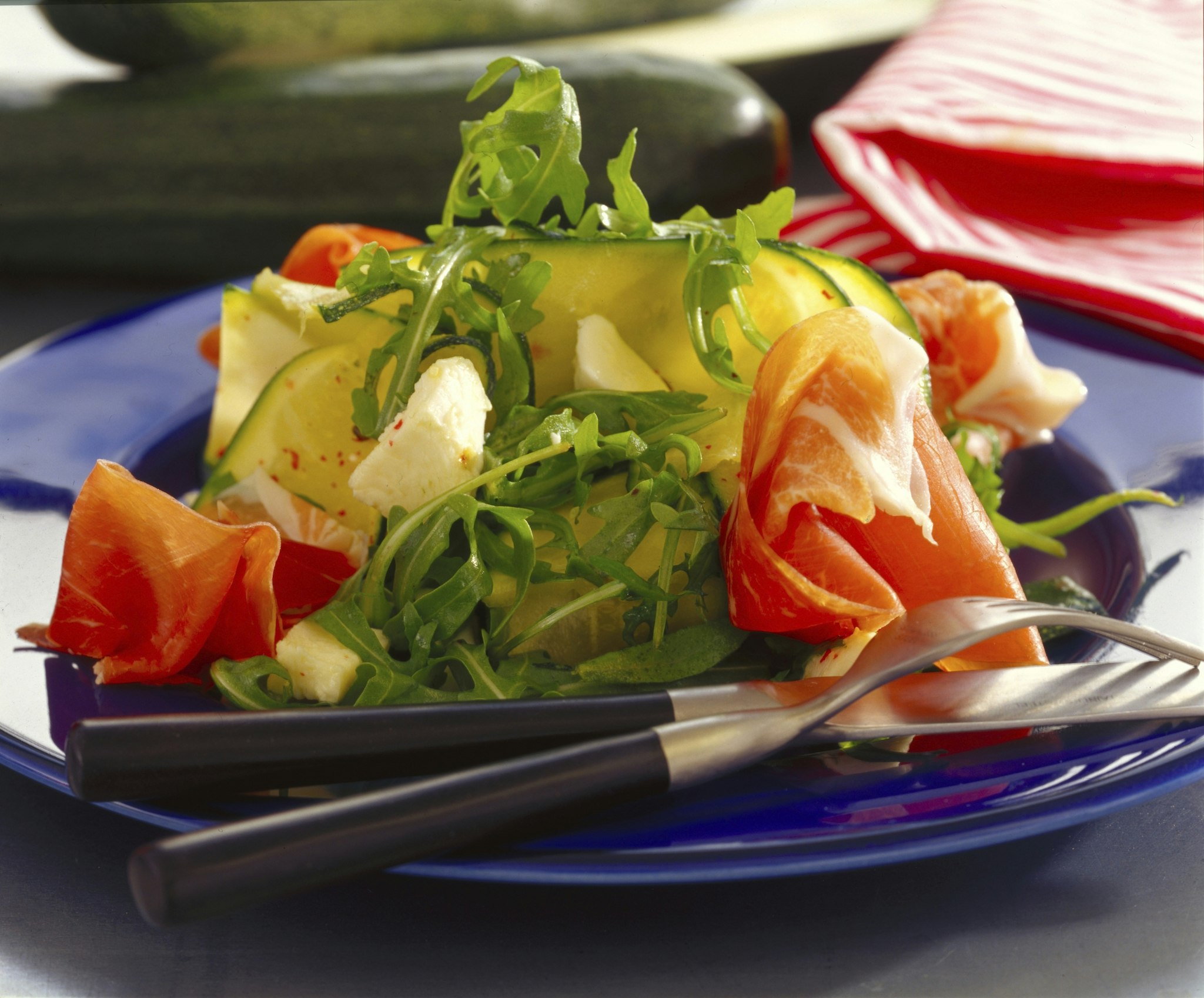 Lyxig sallad med parmaskinka