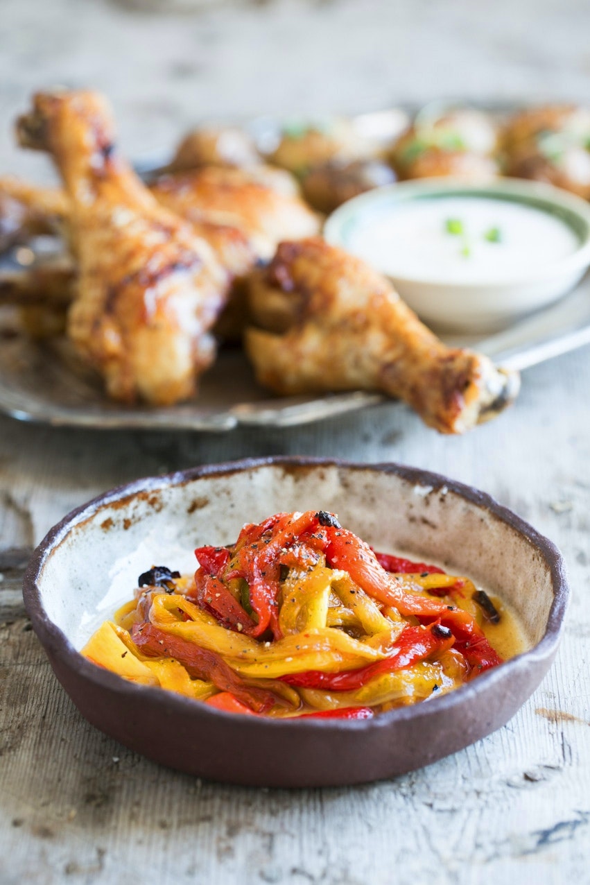 Marinerad och grillad snackpaprika