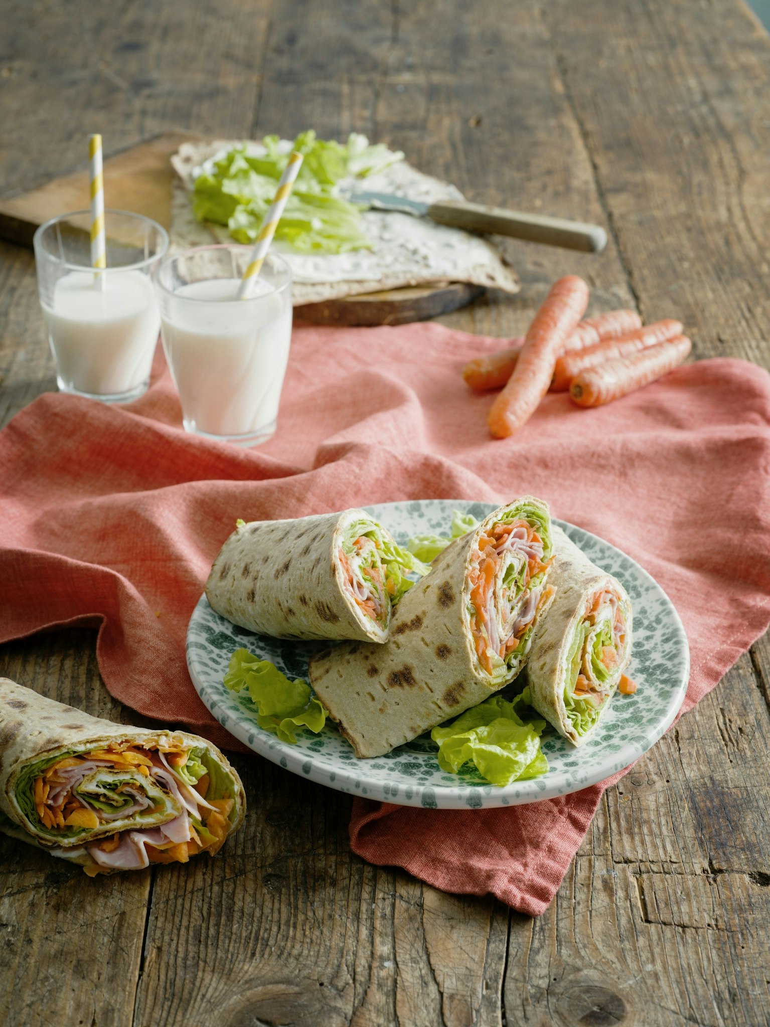 Wraps med färskost och skinka