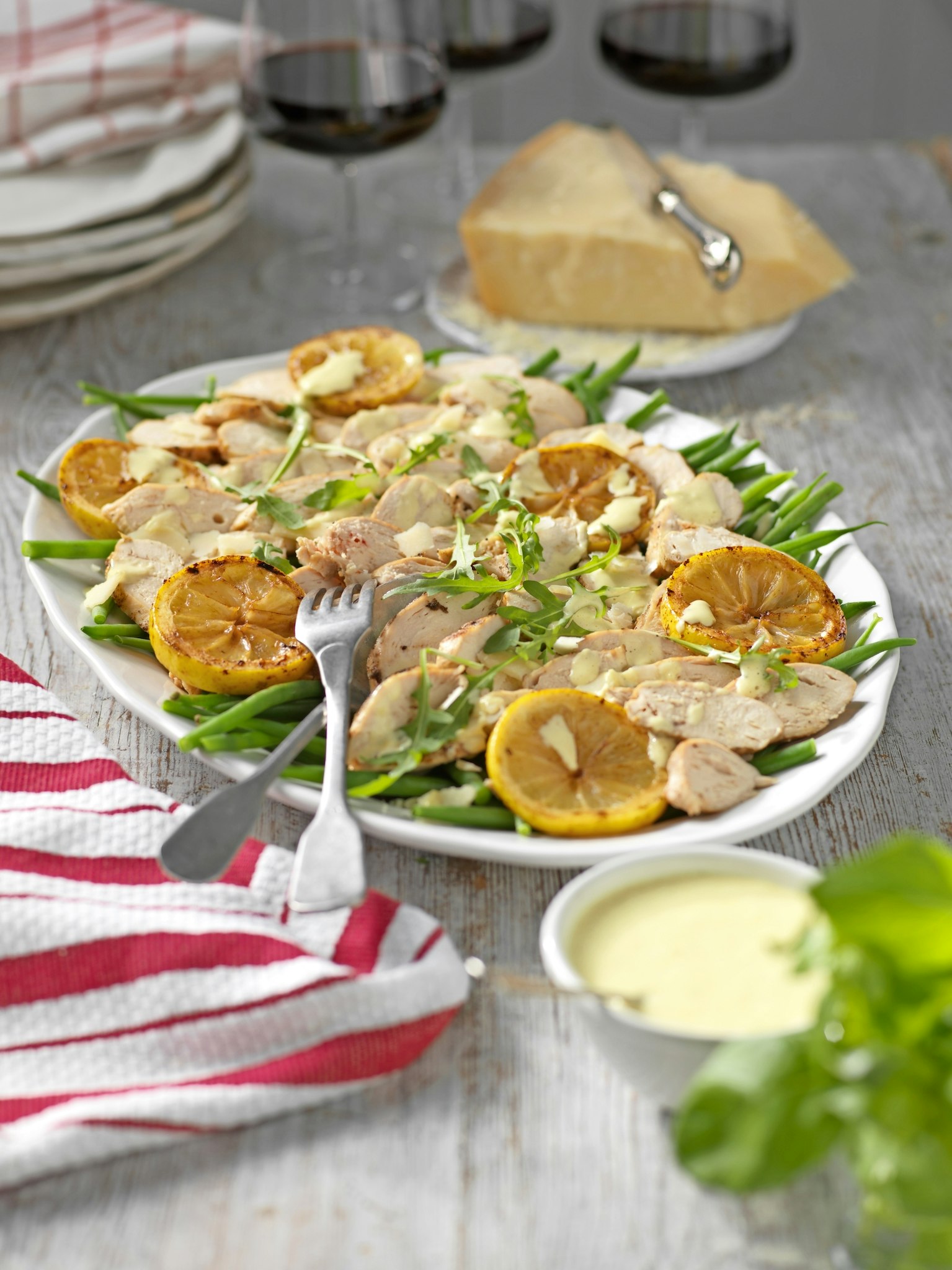 Citronkyckling med syrlig dressing