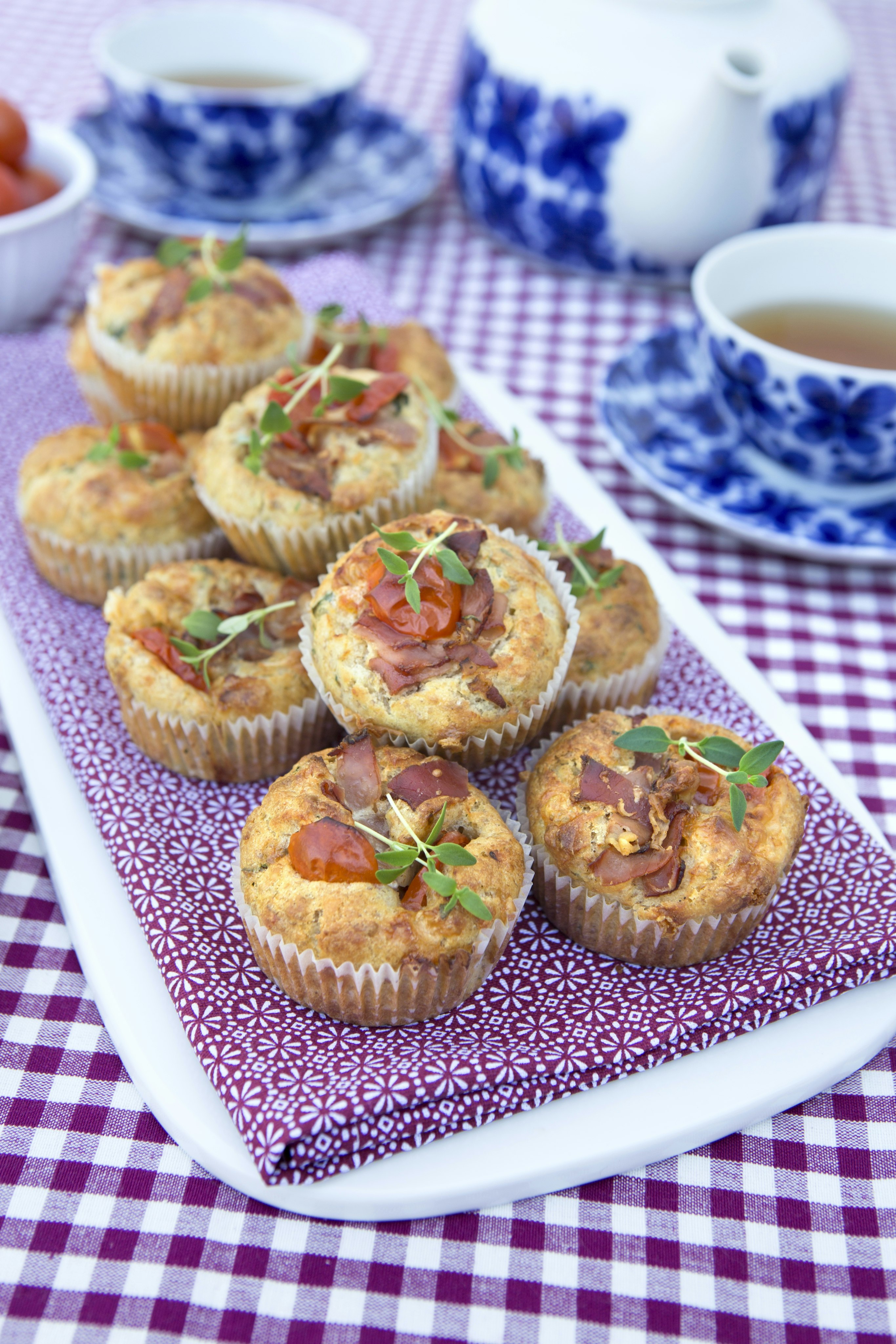 Piroger med skinka och ost