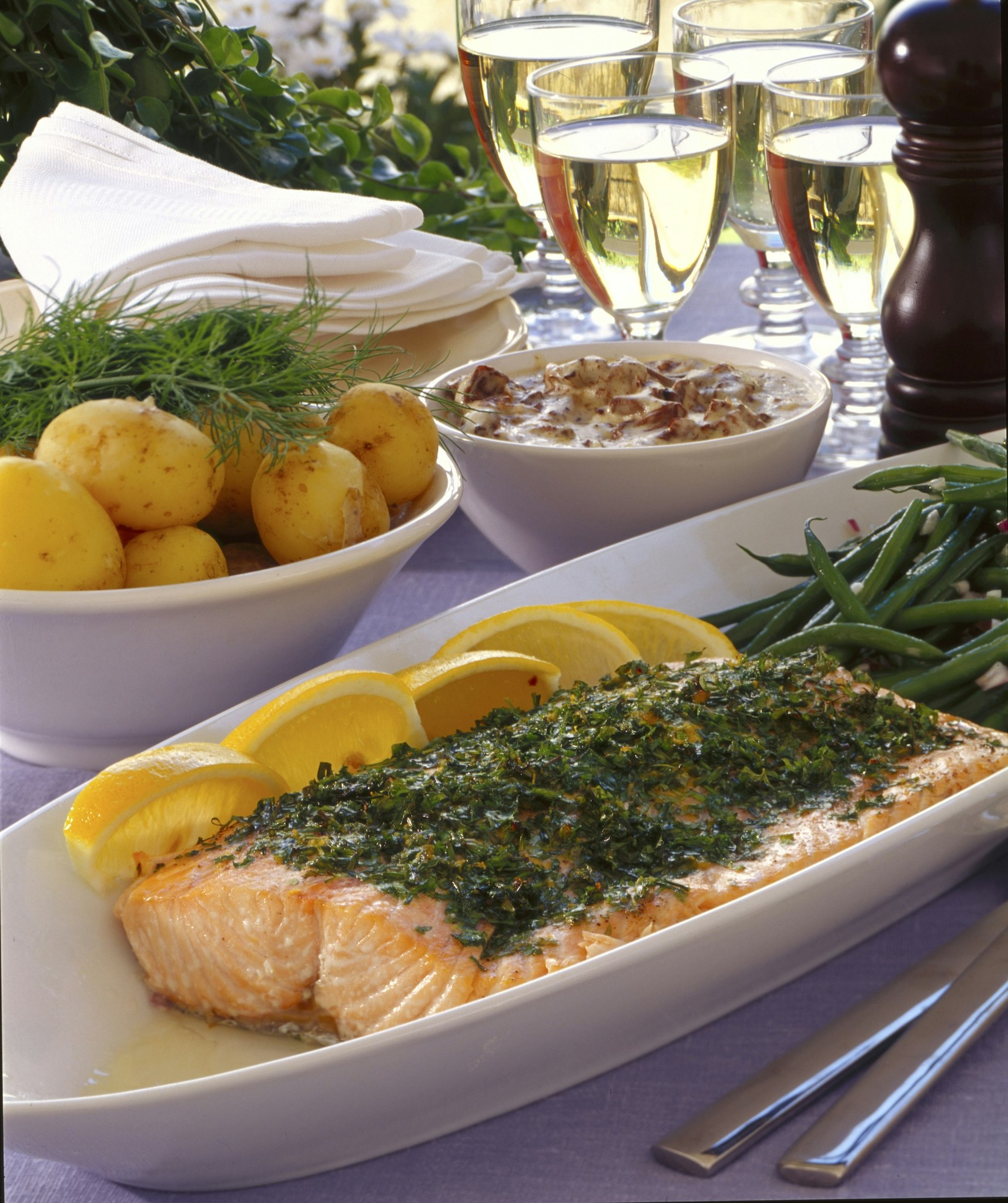 Ört- och citronbakad laxfilé
