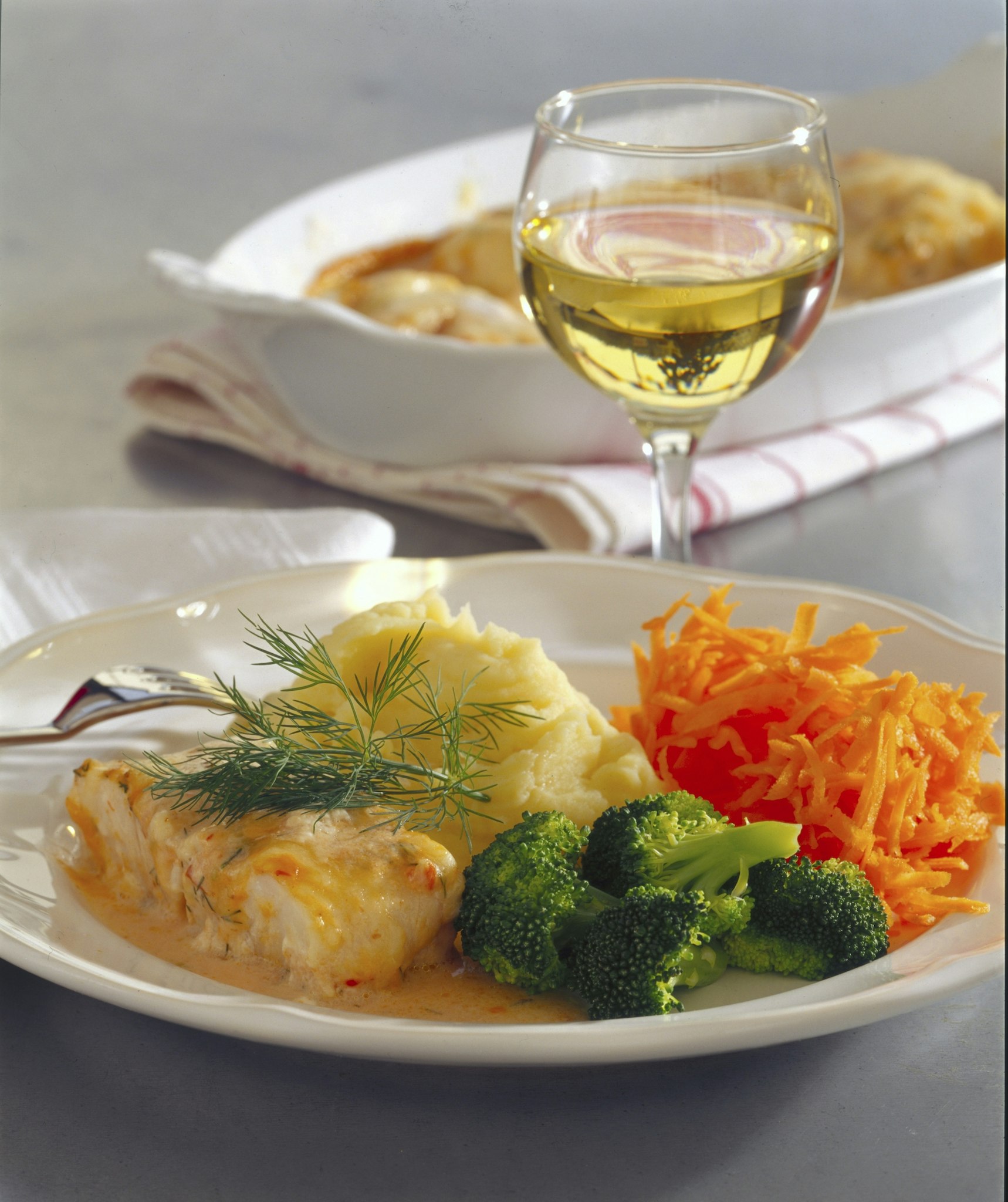 Ostgratinerad hoki med chilisås