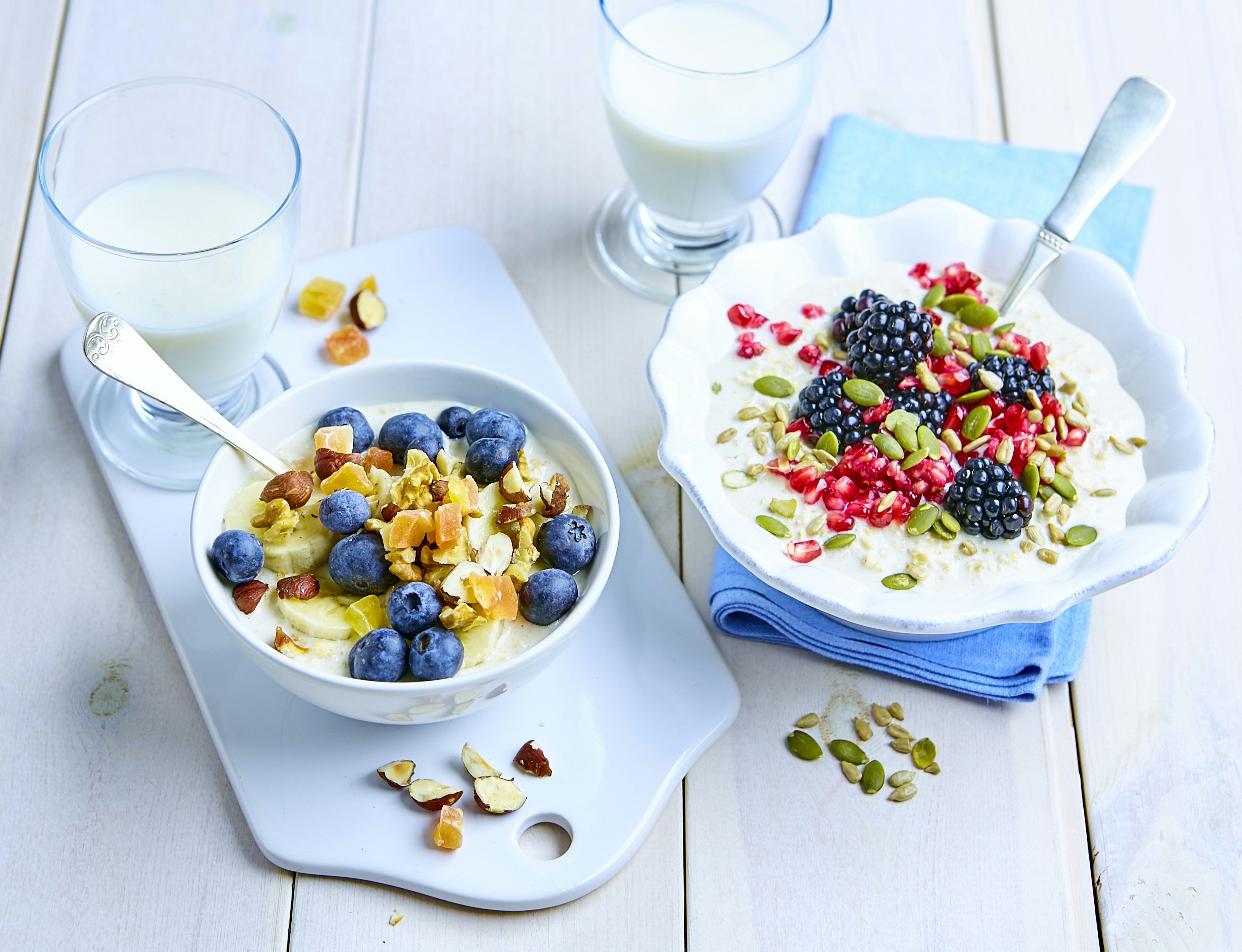 Overnight oats med goda toppings