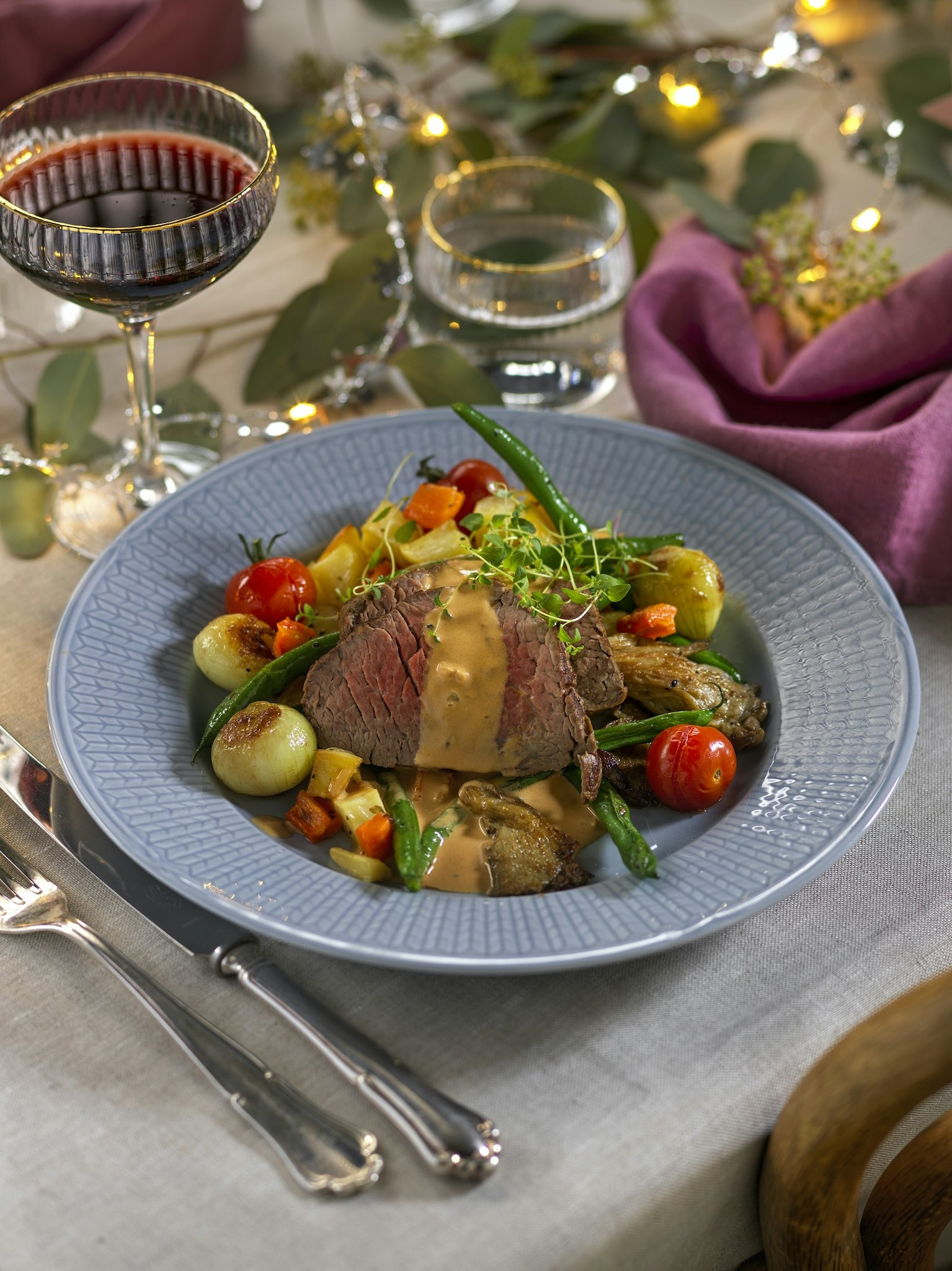 Oxfilé med sherrysås och ostronskivling