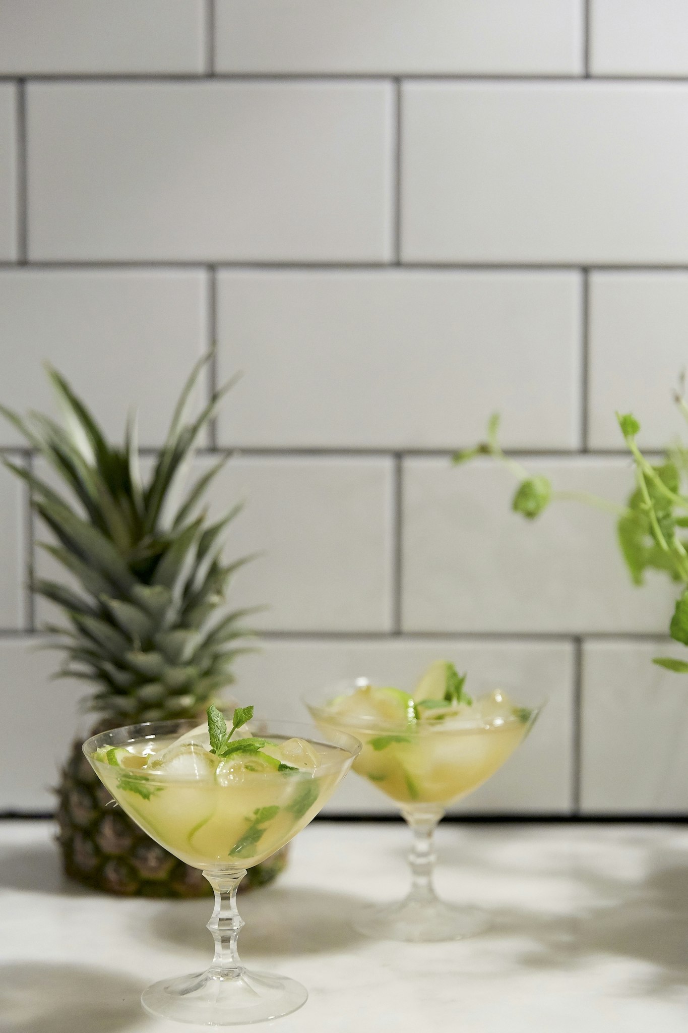 Pineapple ginger mojito