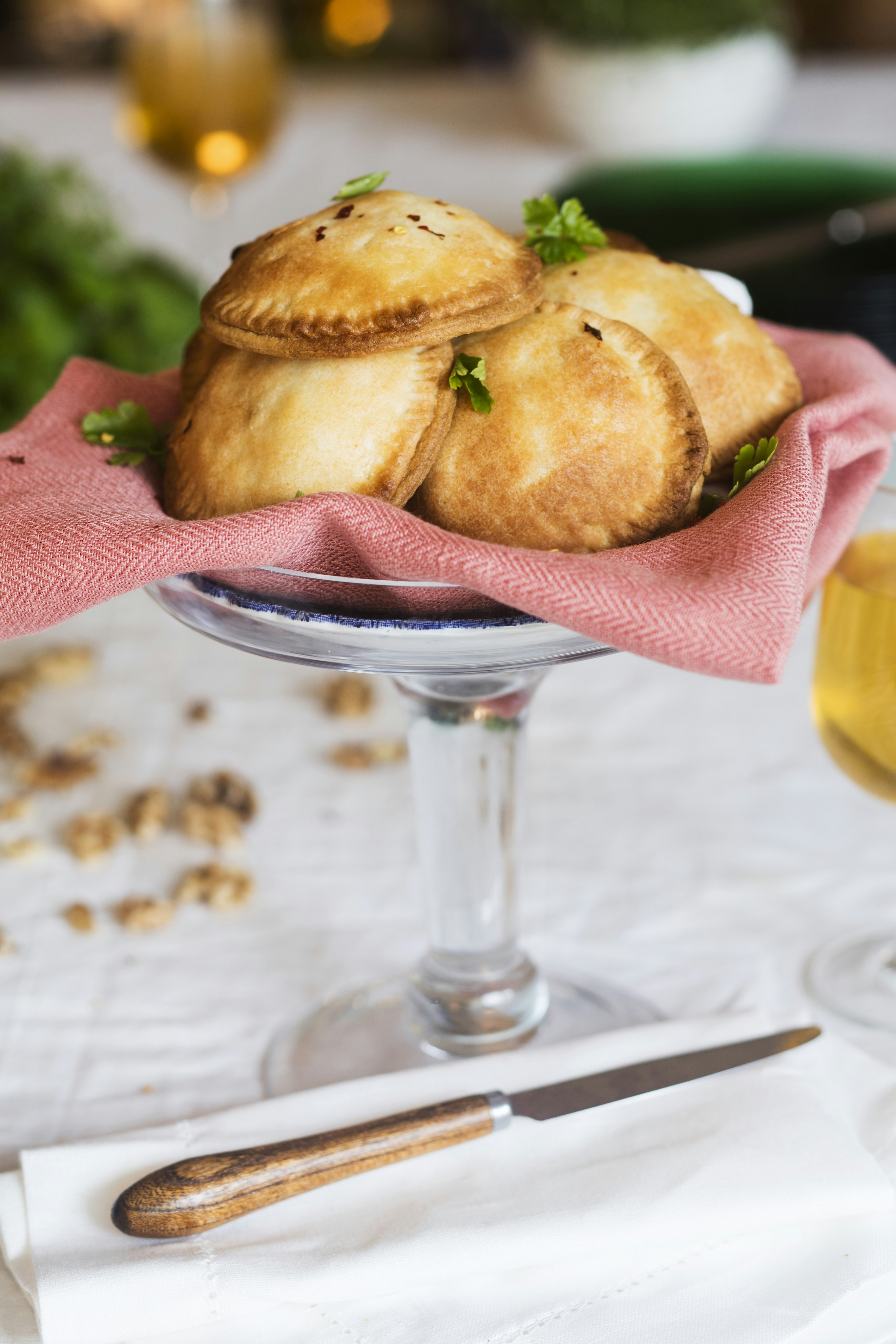 Piroger med grillad paprika och aubergine